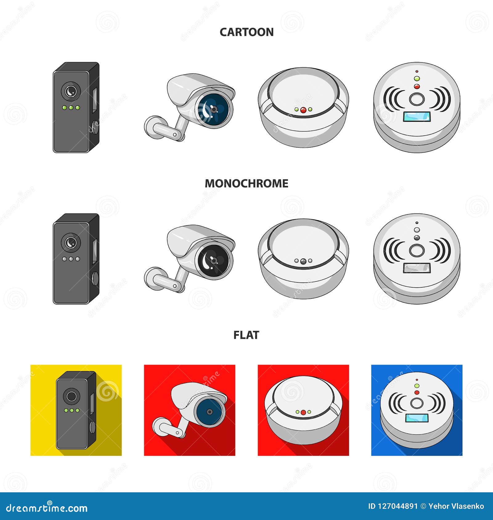 Vector Design of Cctv and Camera Sign. Set of Cctv and System Stock ...
