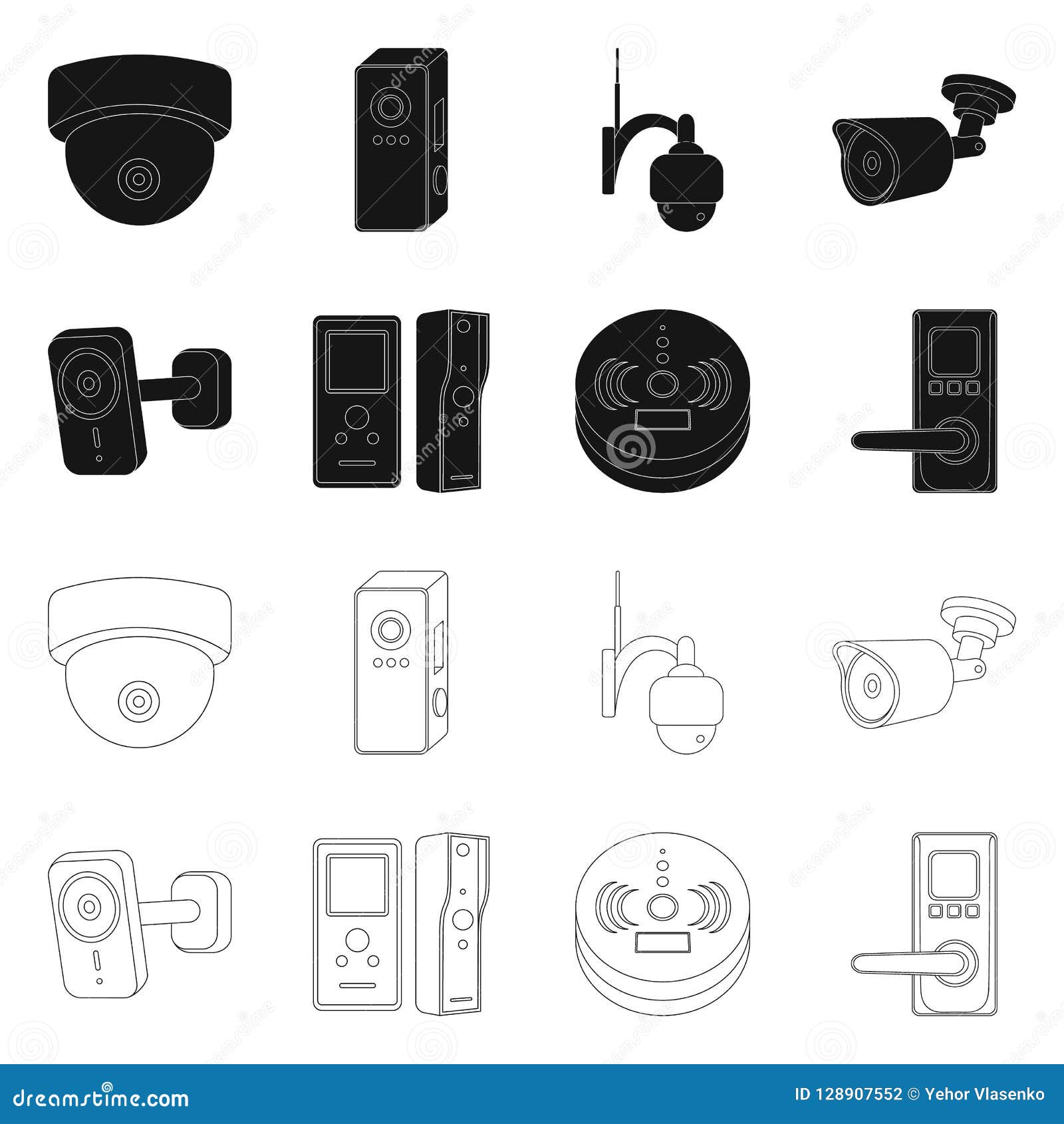 Vector Design of Cctv and Camera Symbol. Set of Cctv and System Vector ...