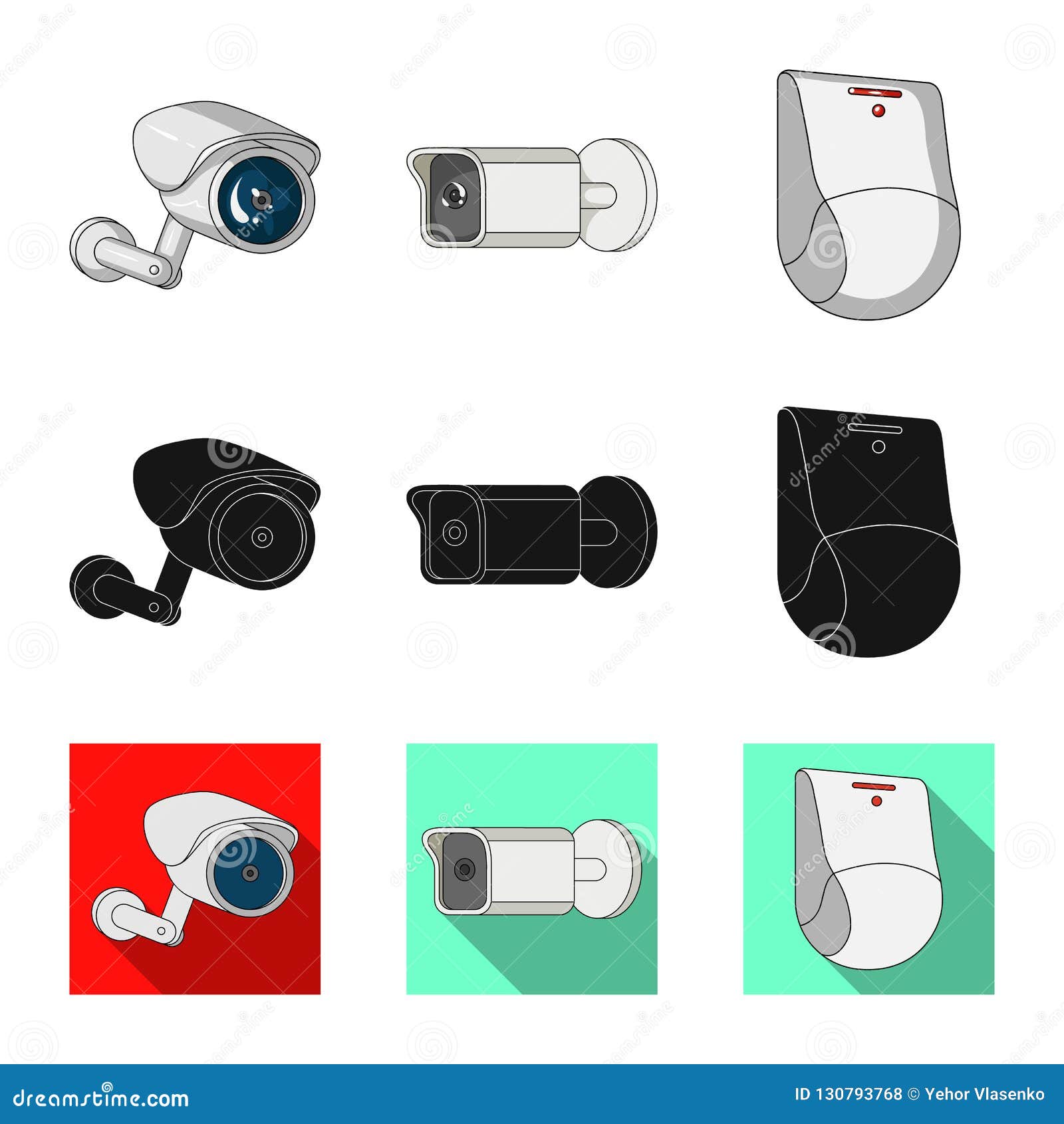 Vector Design of Cctv and Camera Symbol. Collection of Cctv and System ...