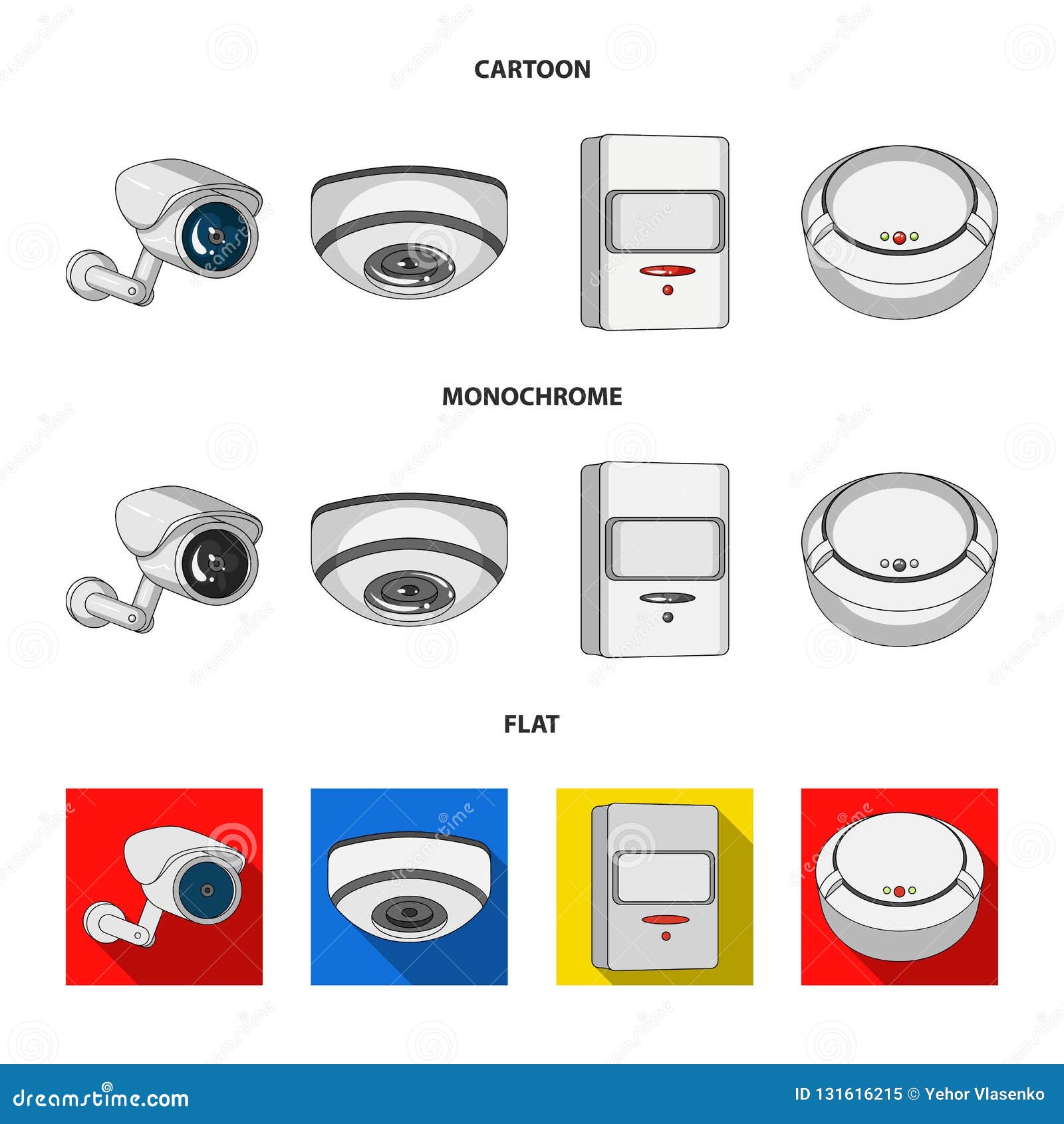 Vector Design of Cctv and Camera Symbol. Collection of Cctv and System ...