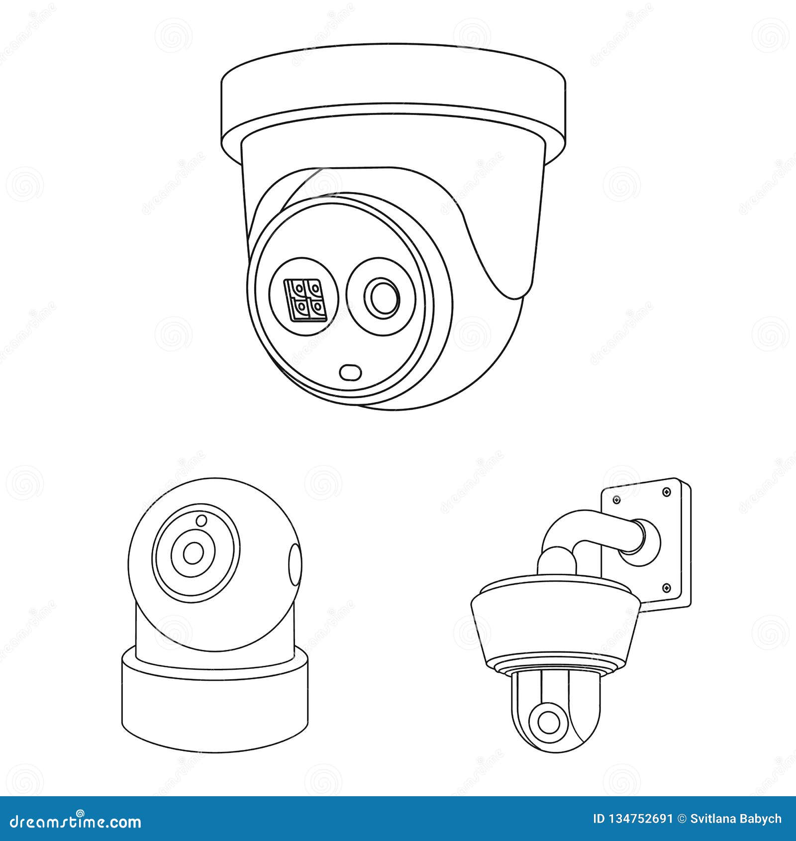 Vector Design of Cctv and Camera Symbol. Collection of Cctv and System ...