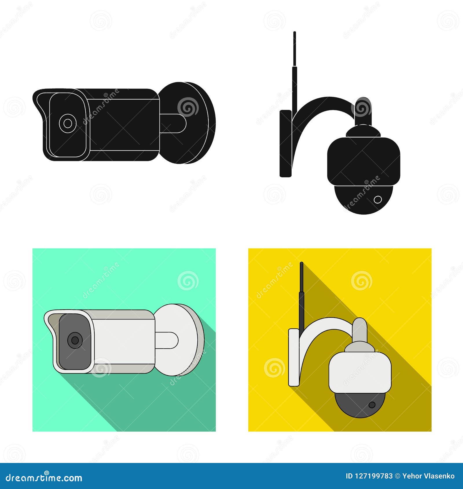 Vector Design of Cctv and Camera Icon. Set of Cctv and System Vector ...