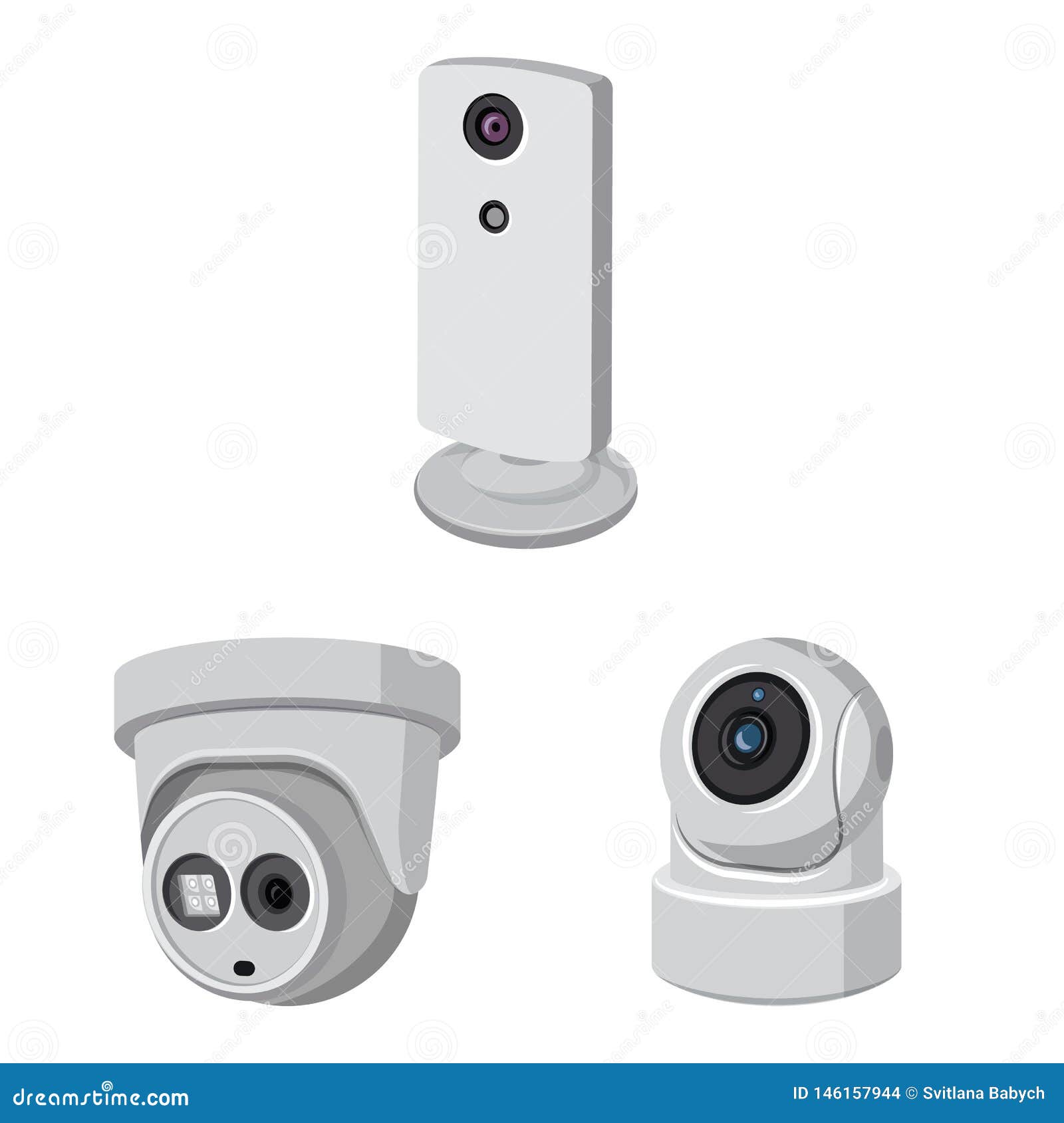 Vector Design of Cctv and Camera Icon. Collection of Cctv and System ...