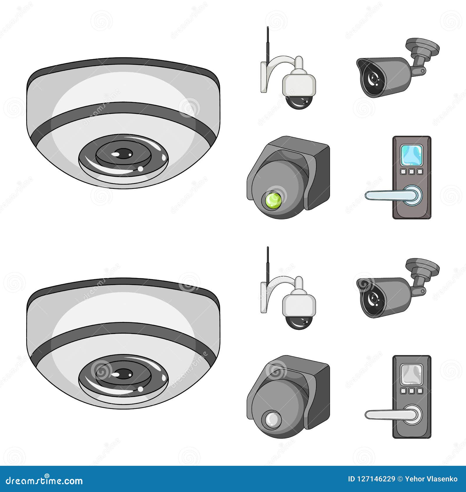 Vector Design of Cctv and Camera Icon. Collection of Cctv and System ...