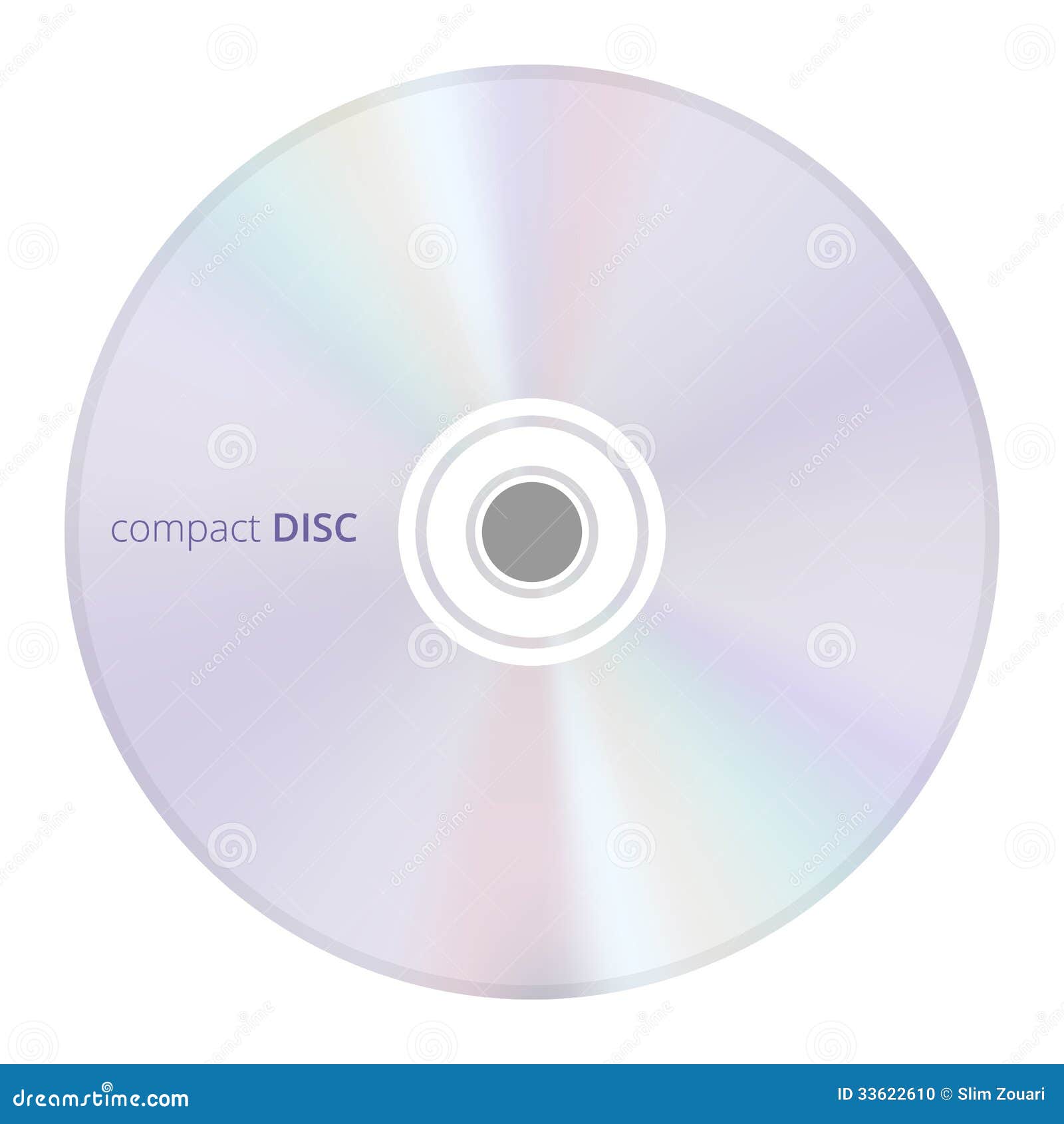 Vector Illustration of a CD (compact Disc) Stock Vector - Illustration ...