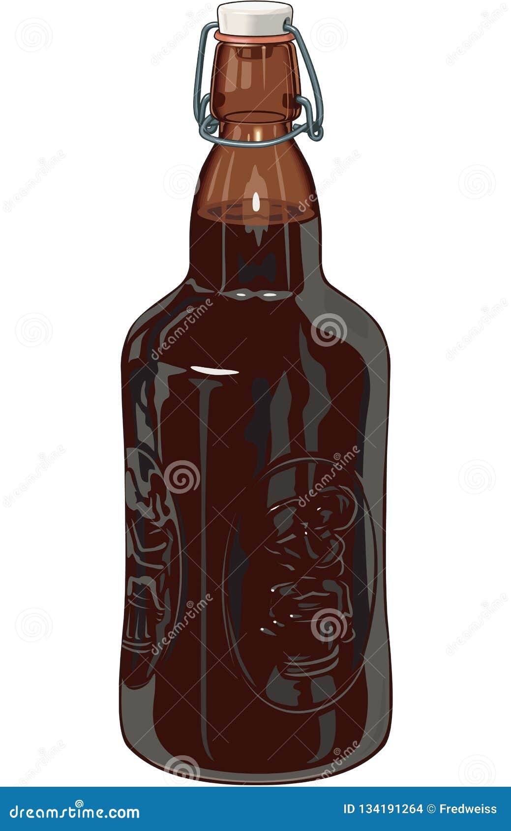 Ceramic Capped Bottle Vector Illustration Stock Vector - Illustration ...