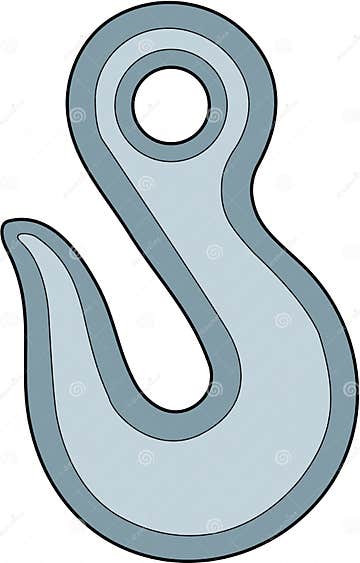 Chain Hook Vector Illustration Stock Vector - Illustration of steel ...