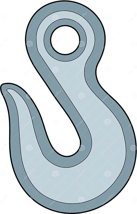 Chain Hook Vector Illustration Stock Vector - Illustration of steel ...