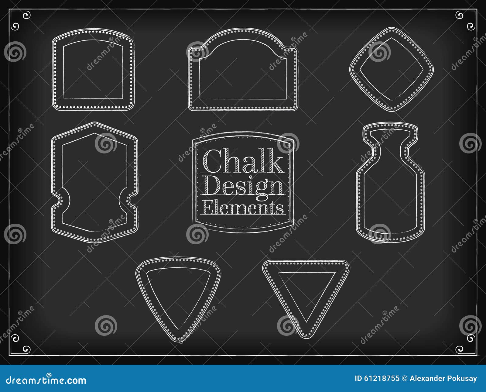 Vector Illustration Chalk Design Elements Stock Vector - Illustration ...