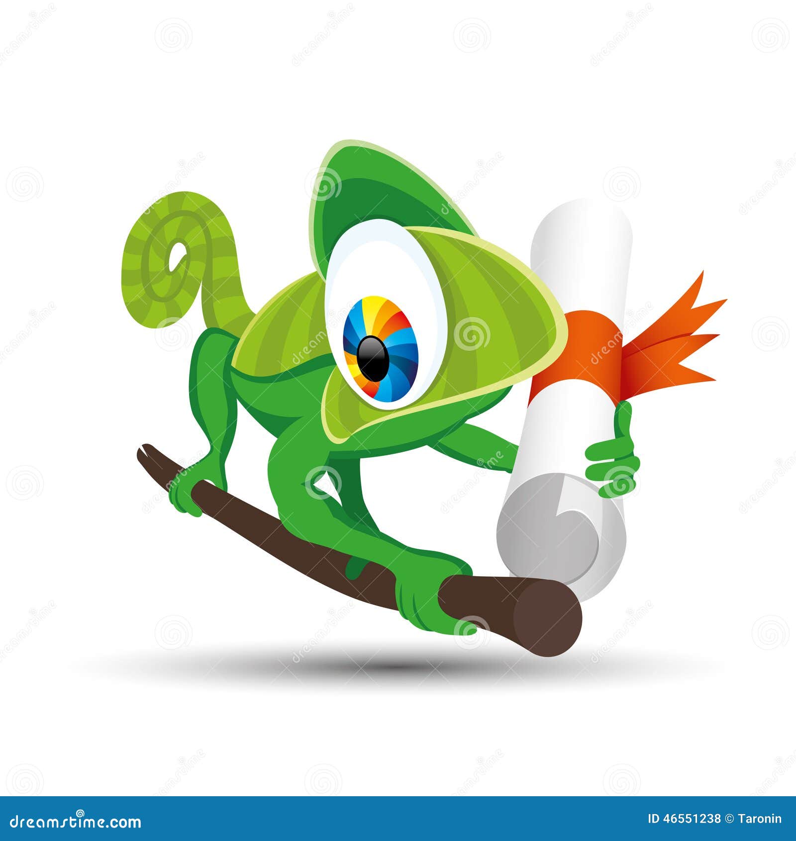 Vector Illustration. Chameleon. Stock Vector - Illustration of print ...