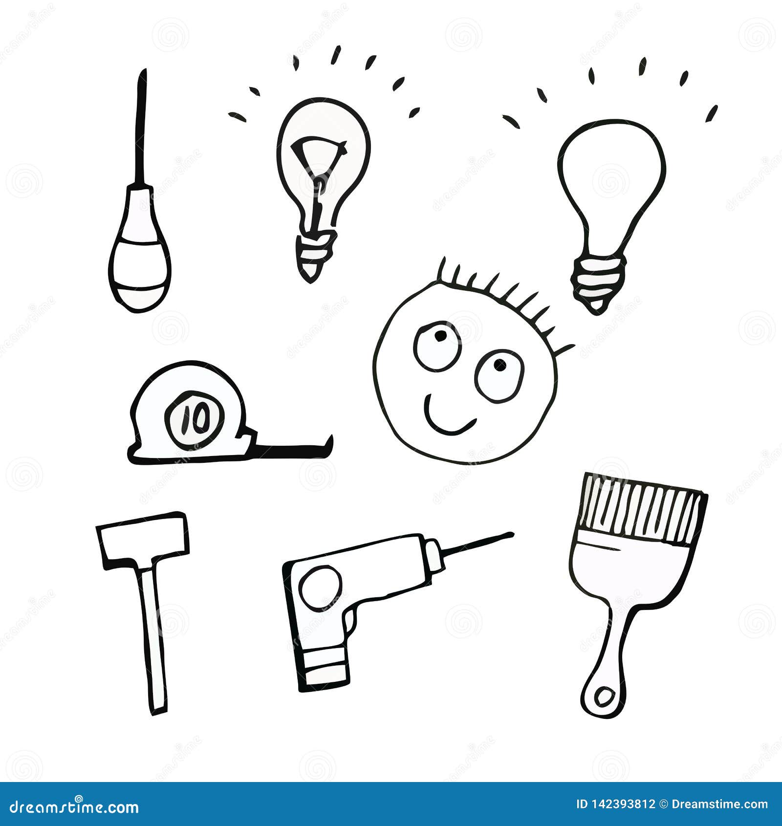 Vector Illustration. Character Set Repair, Idea Stock Vector ...