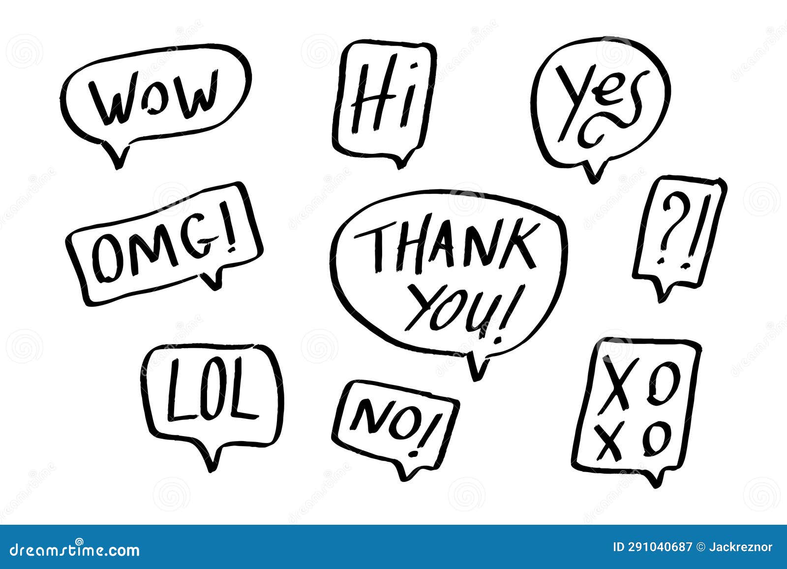 Chat Words Bubbles. Colorful Thinking Balloon Conversion Bubbling ...