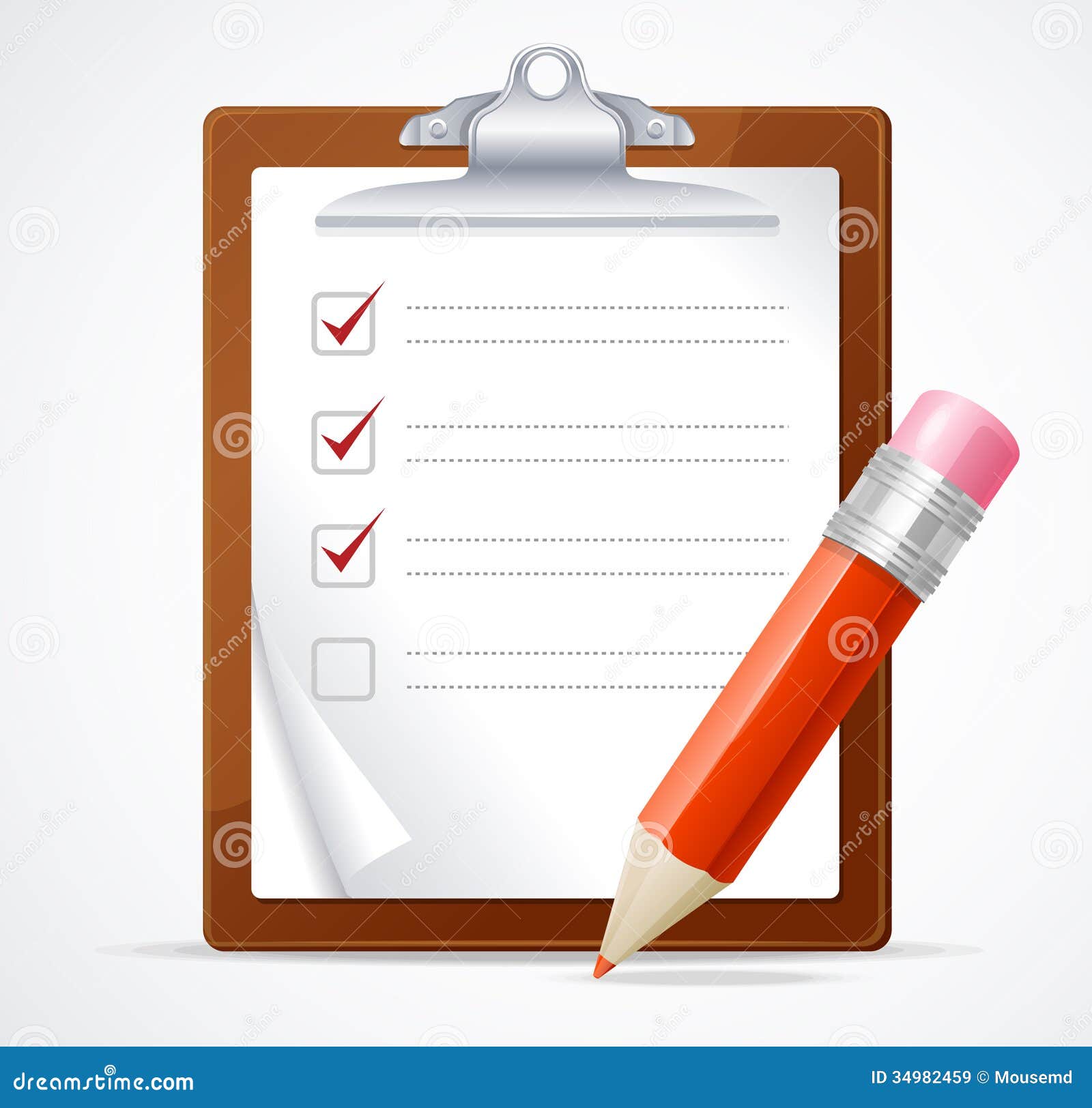 Vector Illustration Of Check List | CartoonDealer.com #34982459 Vector Illustration Of Check List | CartoonDealer.com #34982459