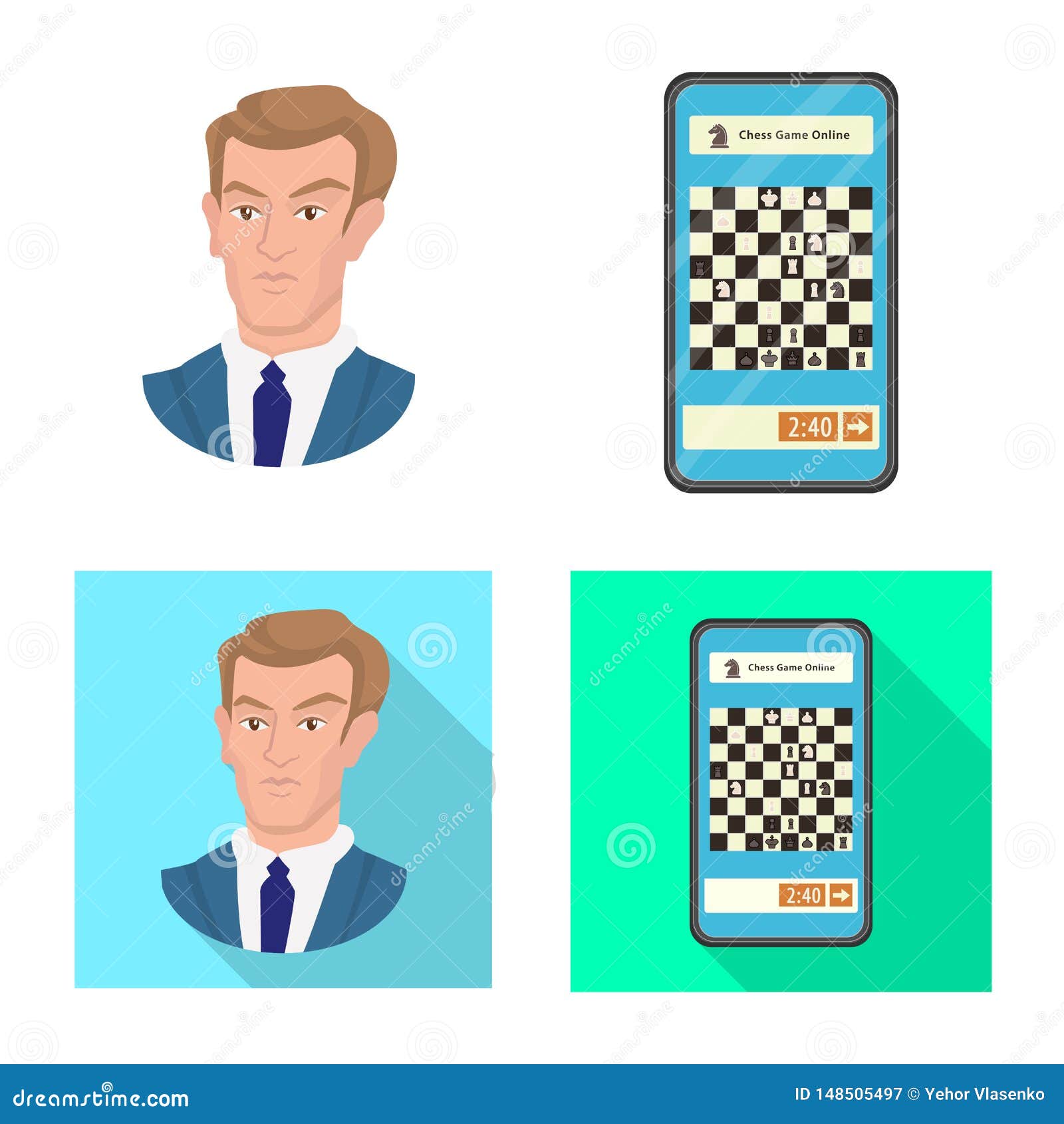 Vector Design of Checkmate and Thin Logo. Set of Checkmate and Target ...