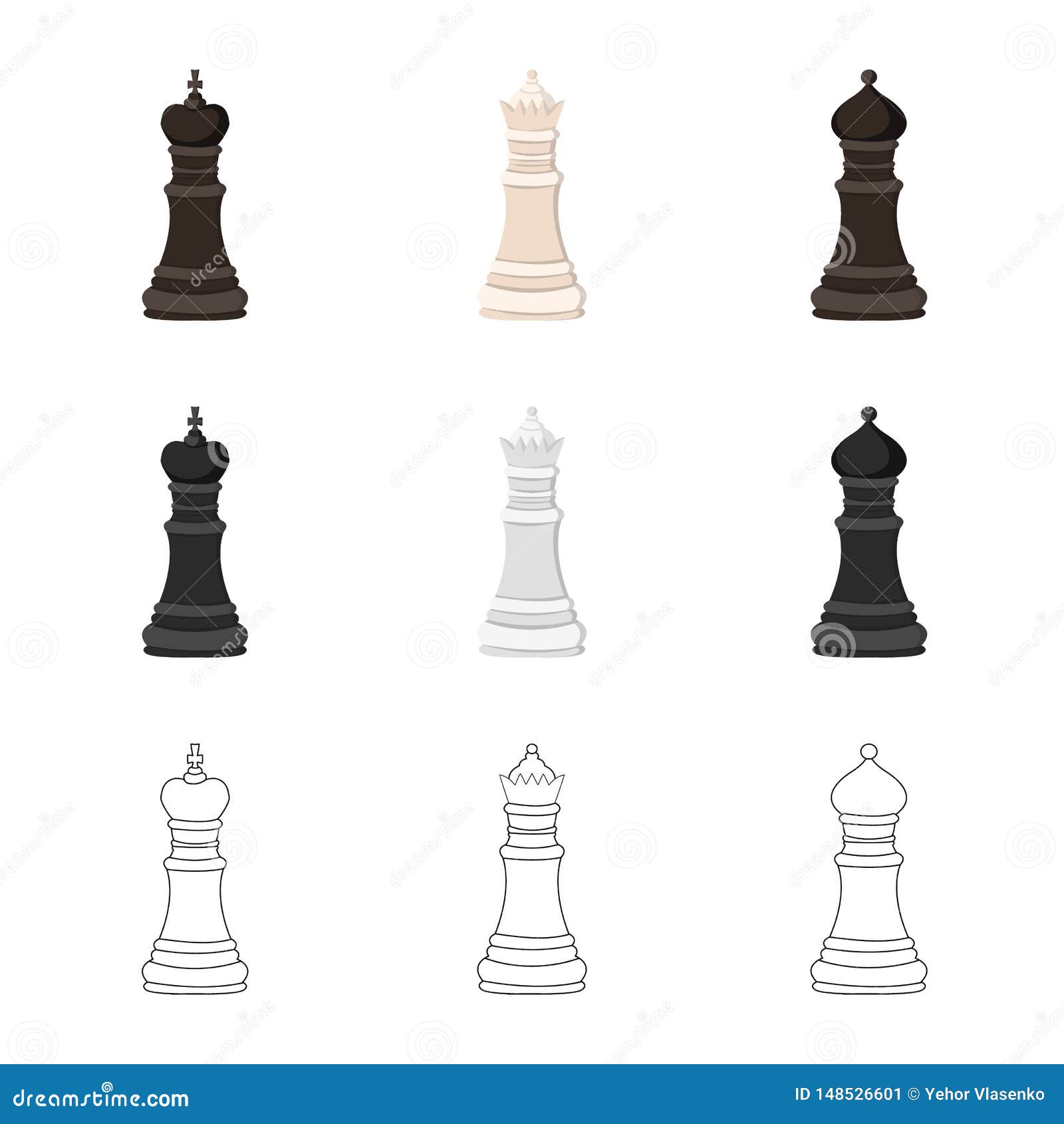 Vector Design of Checkmate and Thin Logo. Collection of Checkmate and ...