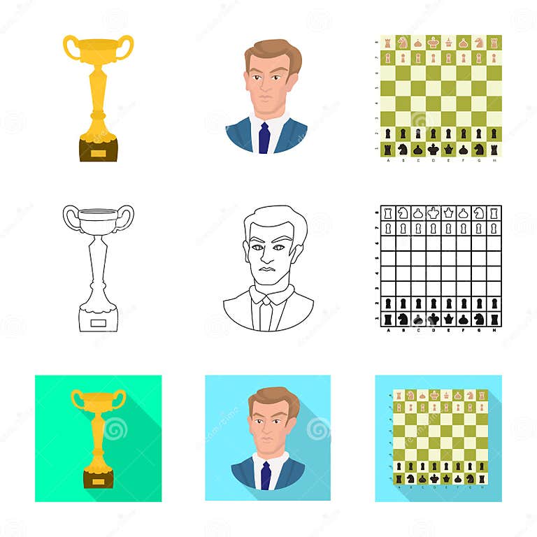 Vector Illustration of Checkmate and Thin Logo. Collection of Checkmate ...