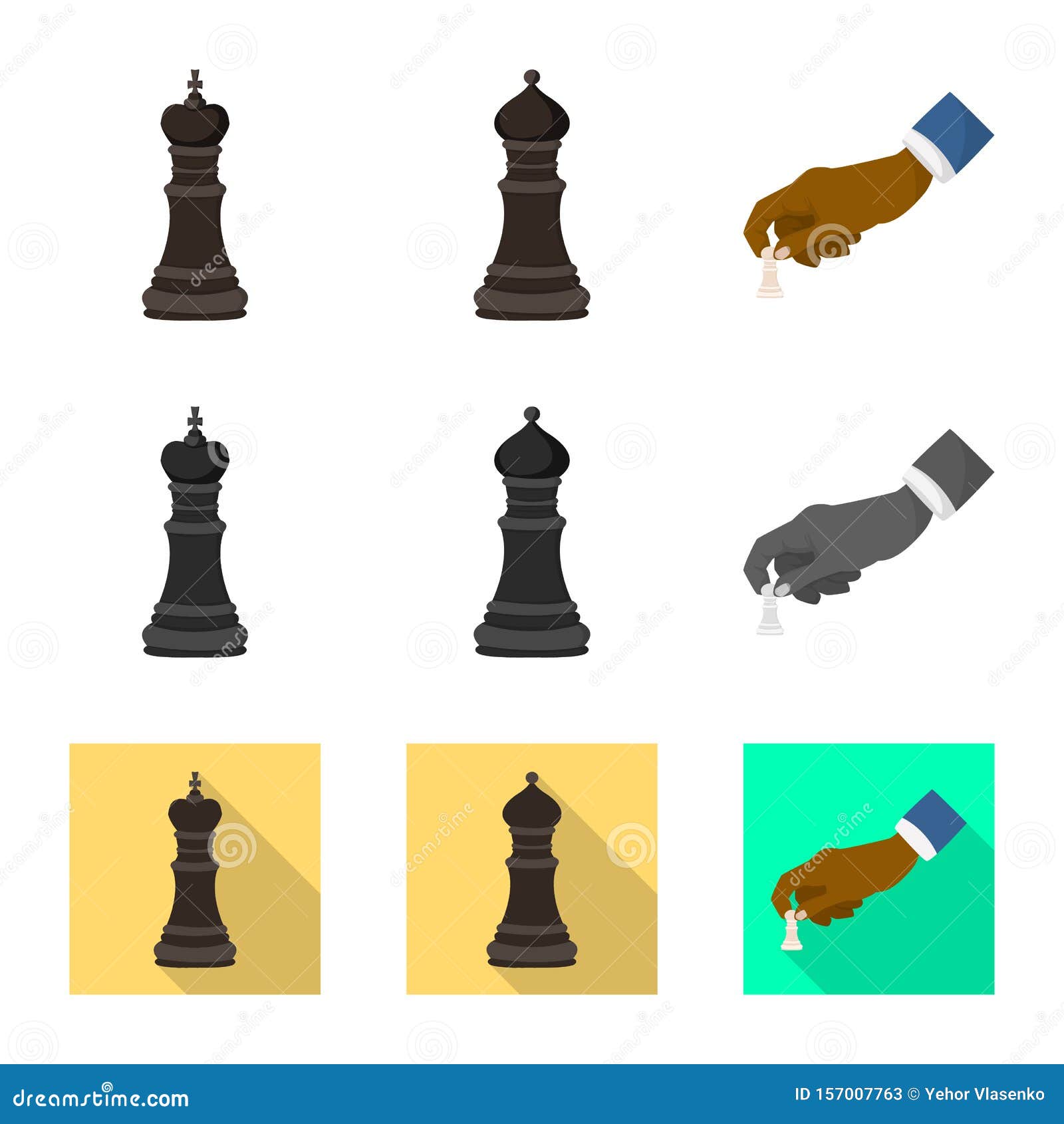 Vector Design of Checkmate and Thin Sign. Set of Checkmate and Target ...