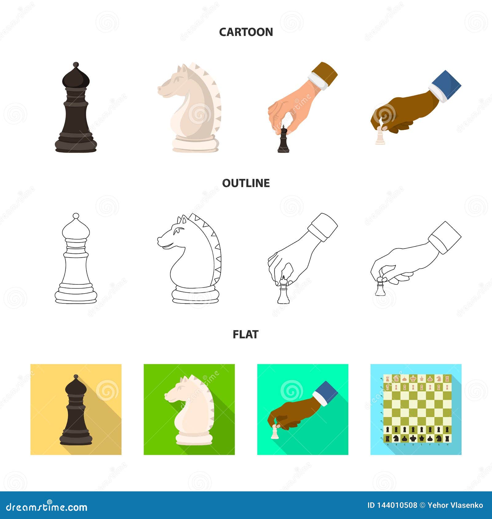 Vector Design of Checkmate and Thin Sign. Set of Checkmate and Target ...