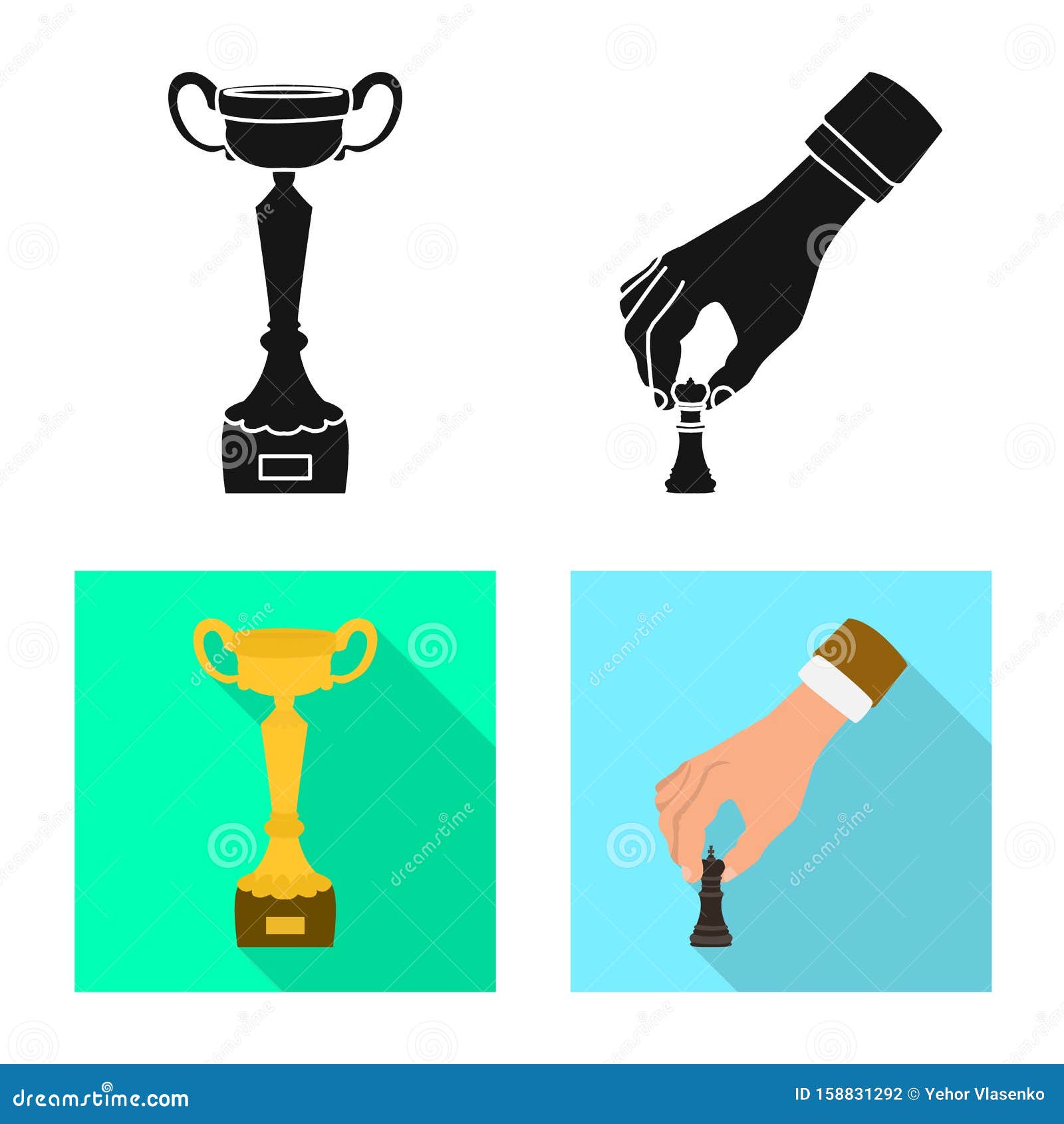 Vector Design of Checkmate and Thin Sign. Set of Checkmate and Target ...