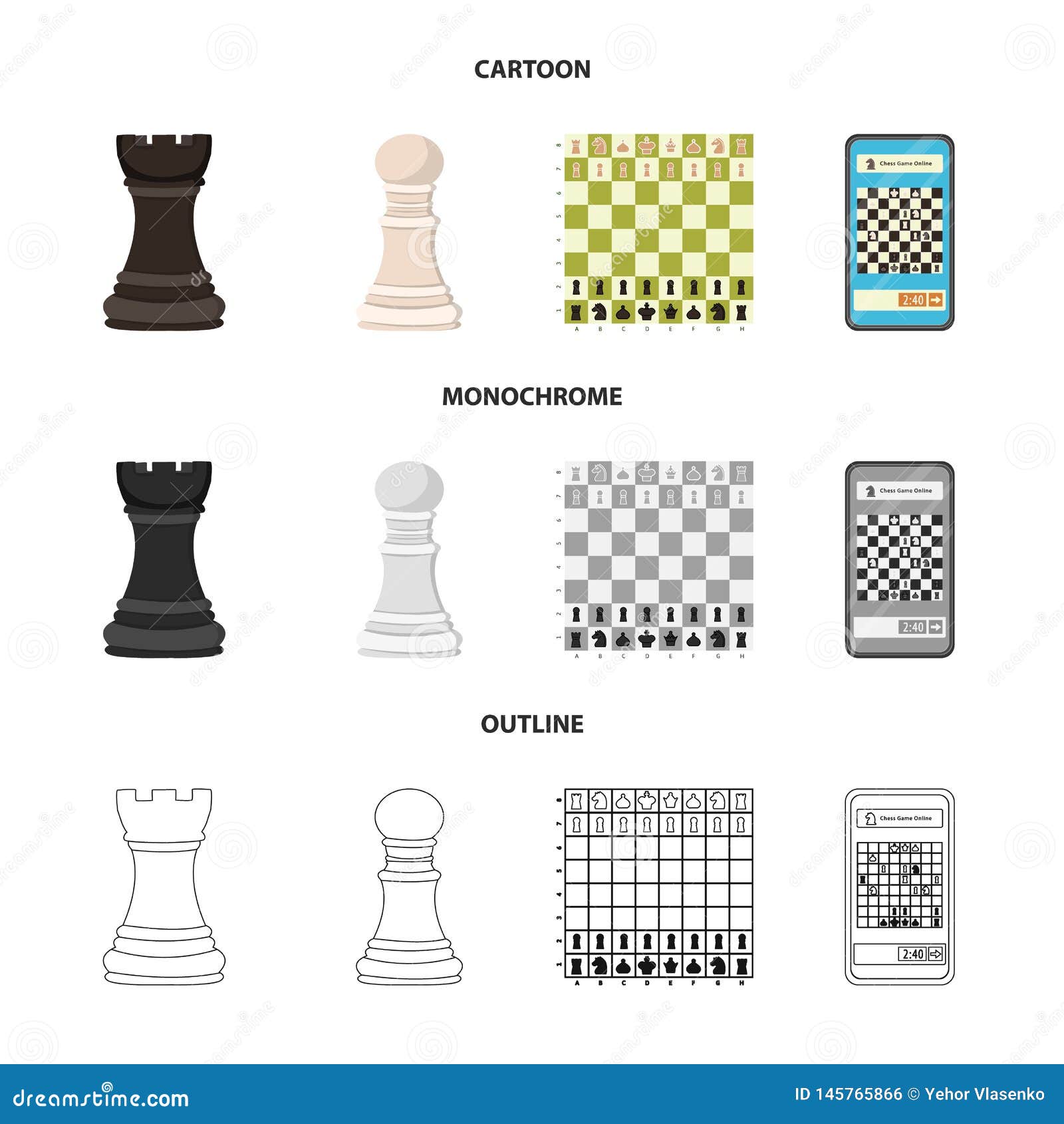 Vector Illustration of Checkmate and Thin Logo. Collection of Checkmate ...