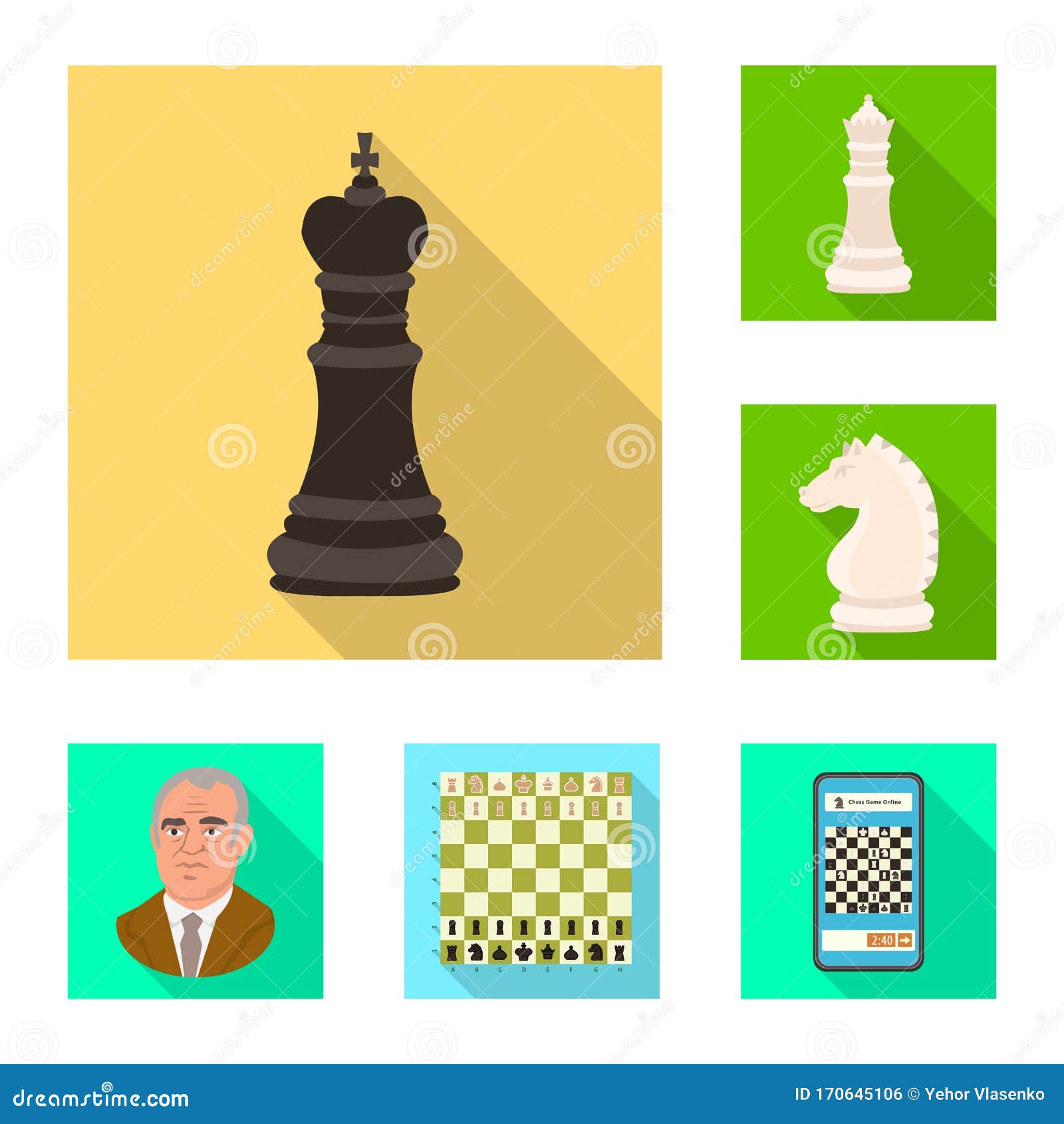 Vector Design of Checkmate and Thin Sign. Collection of Checkmate and ...