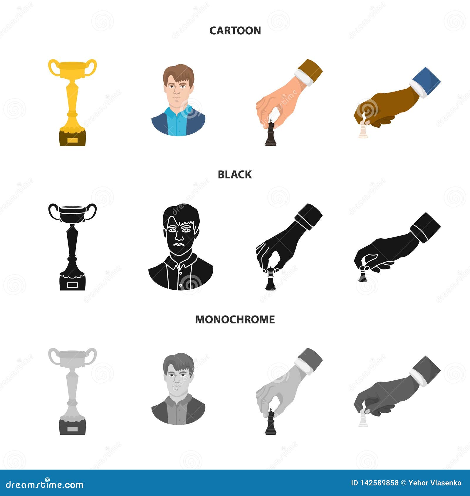 Vector Design of Checkmate and Thin Sign. Collection of Checkmate and ...