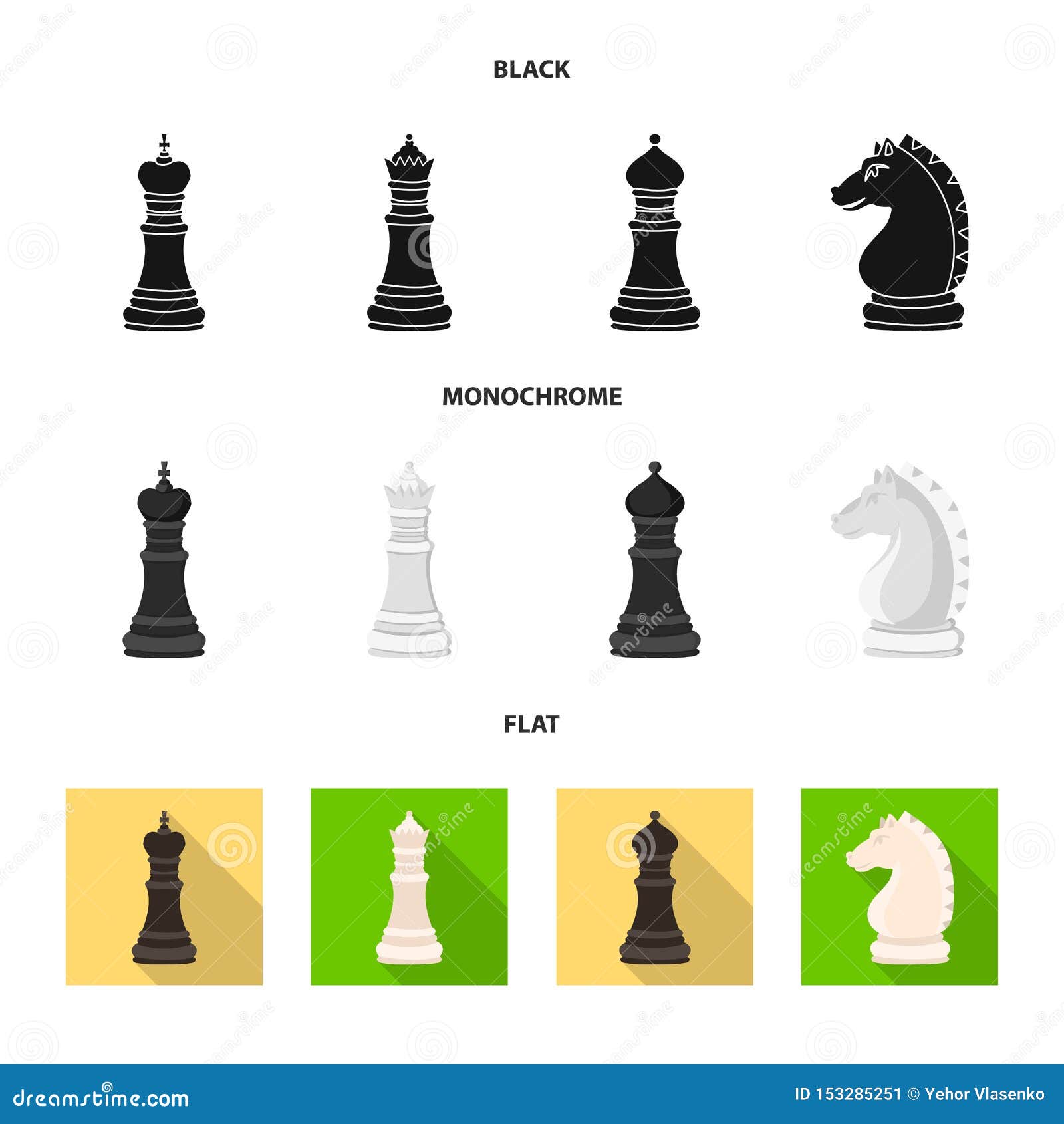 Vector Design of Checkmate and Thin Sign. Collection of Checkmate and ...