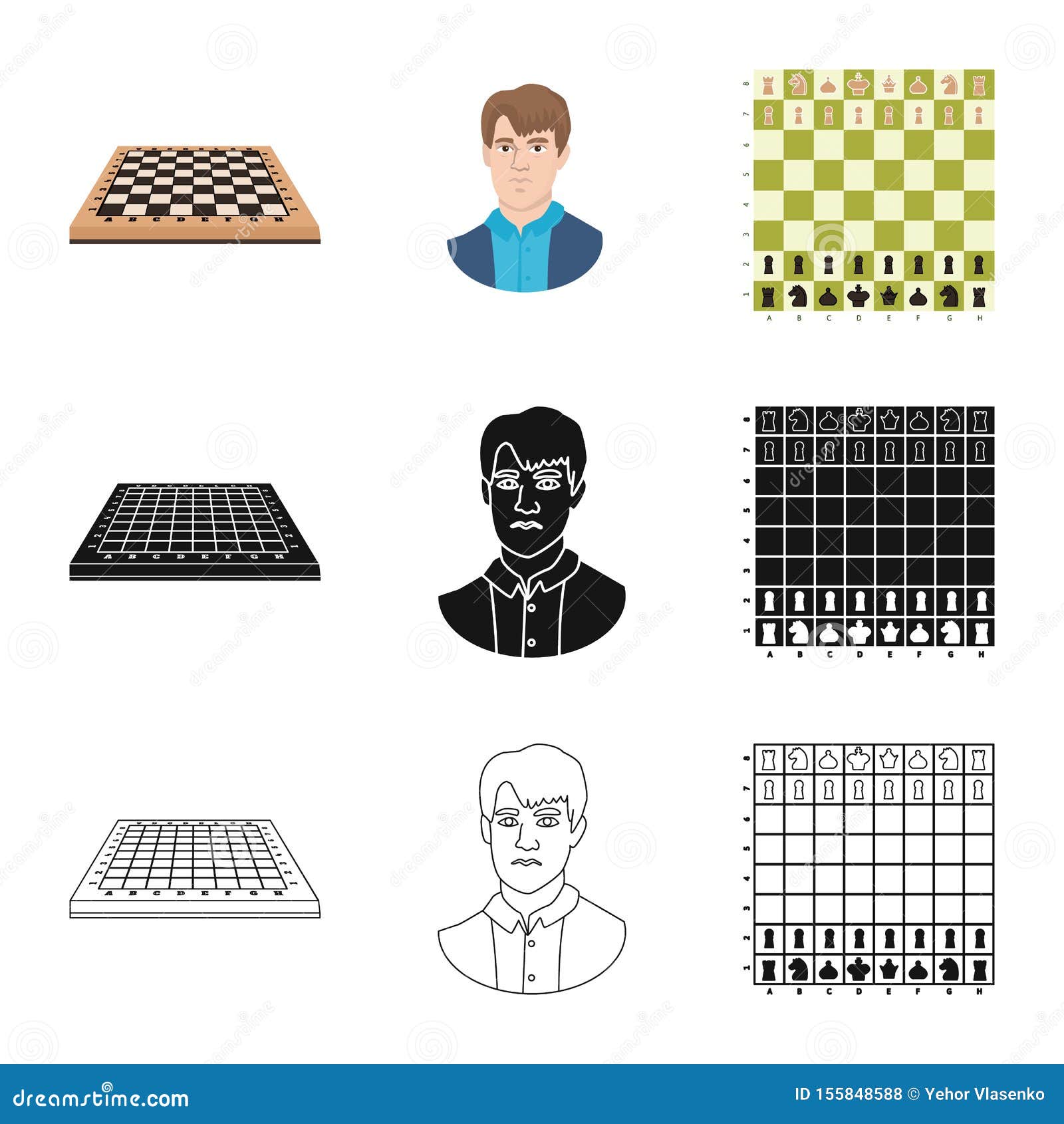 Vector Design of Checkmate and Thin Sign. Collection of Checkmate and ...