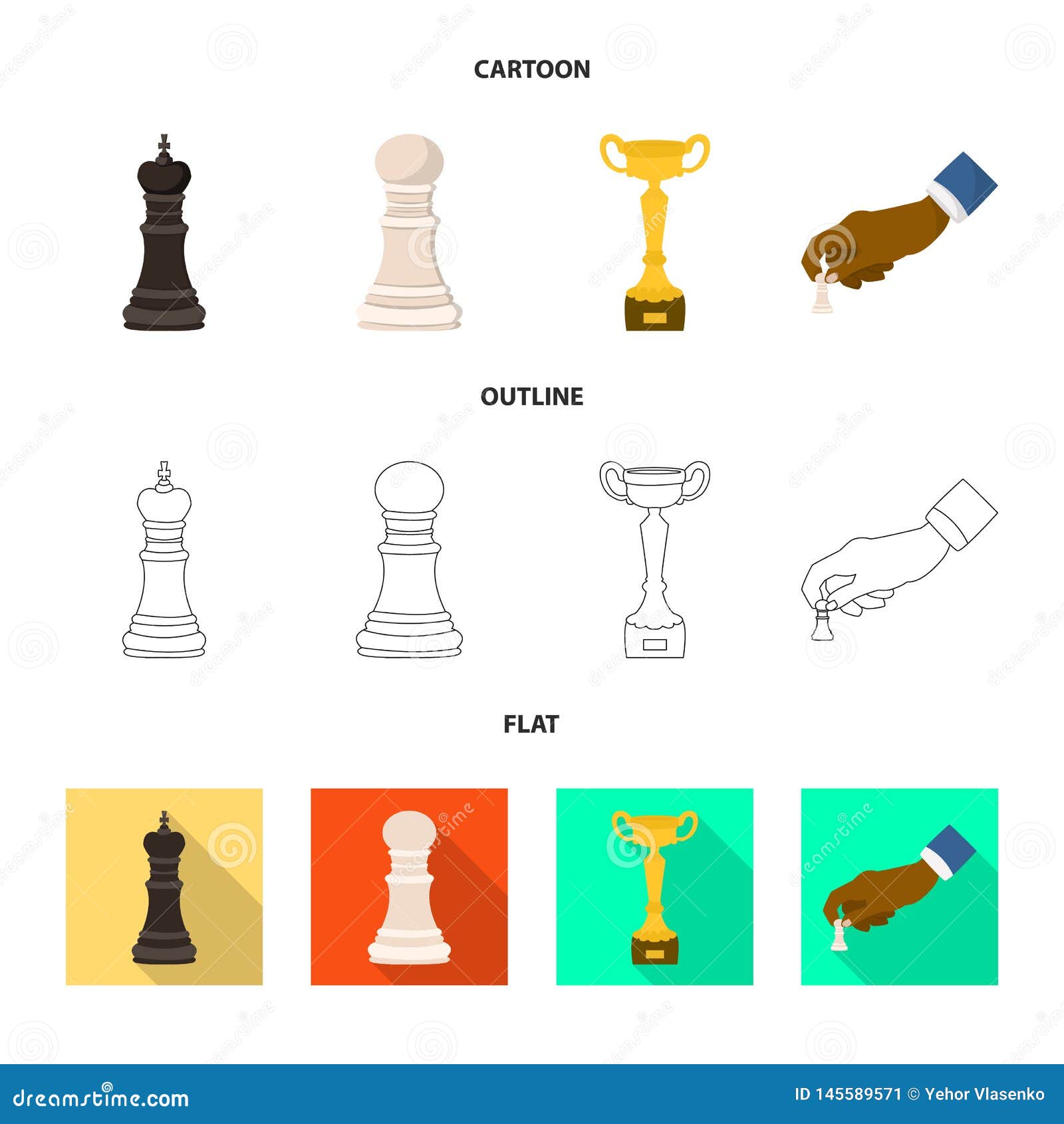 Vector Design of Checkmate and Thin Sign. Collection of Checkmate and ...