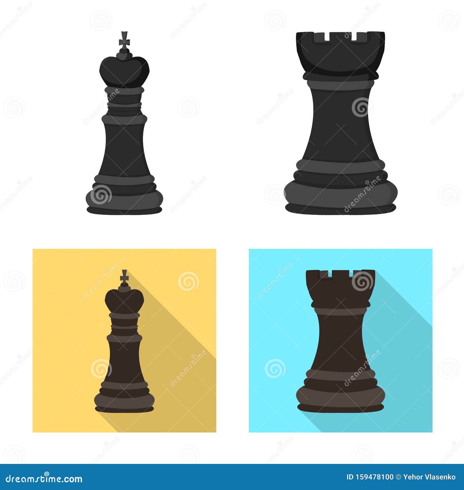 Vector Illustration of Checkmate and Thin Sign. Collection of Checkmate ...