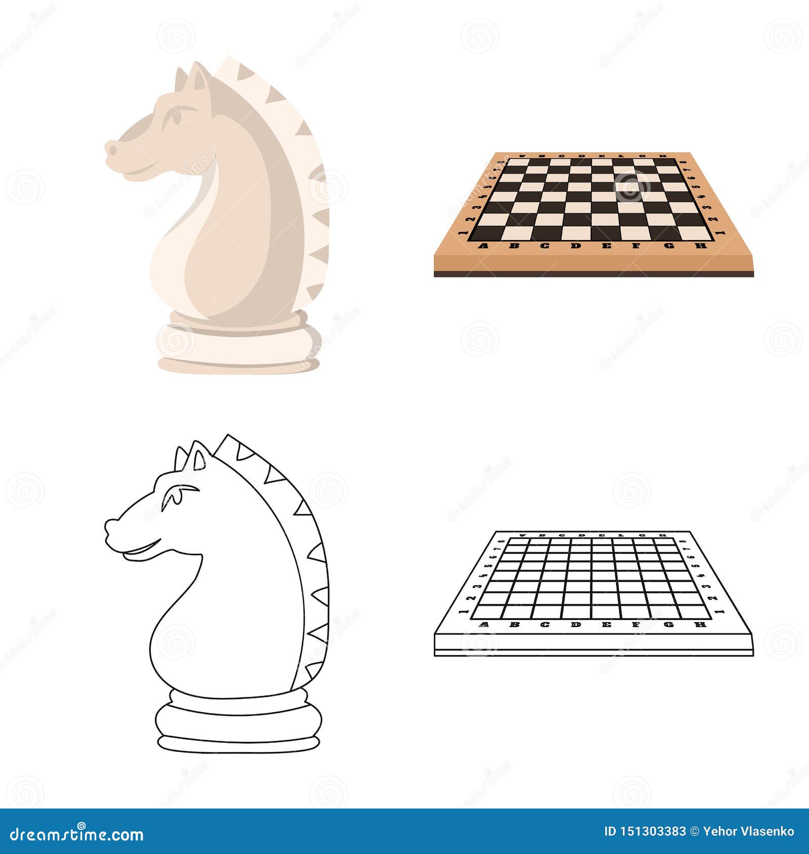 Vector Design of Checkmate and Thin Symbol. Set of Checkmate and Target ...