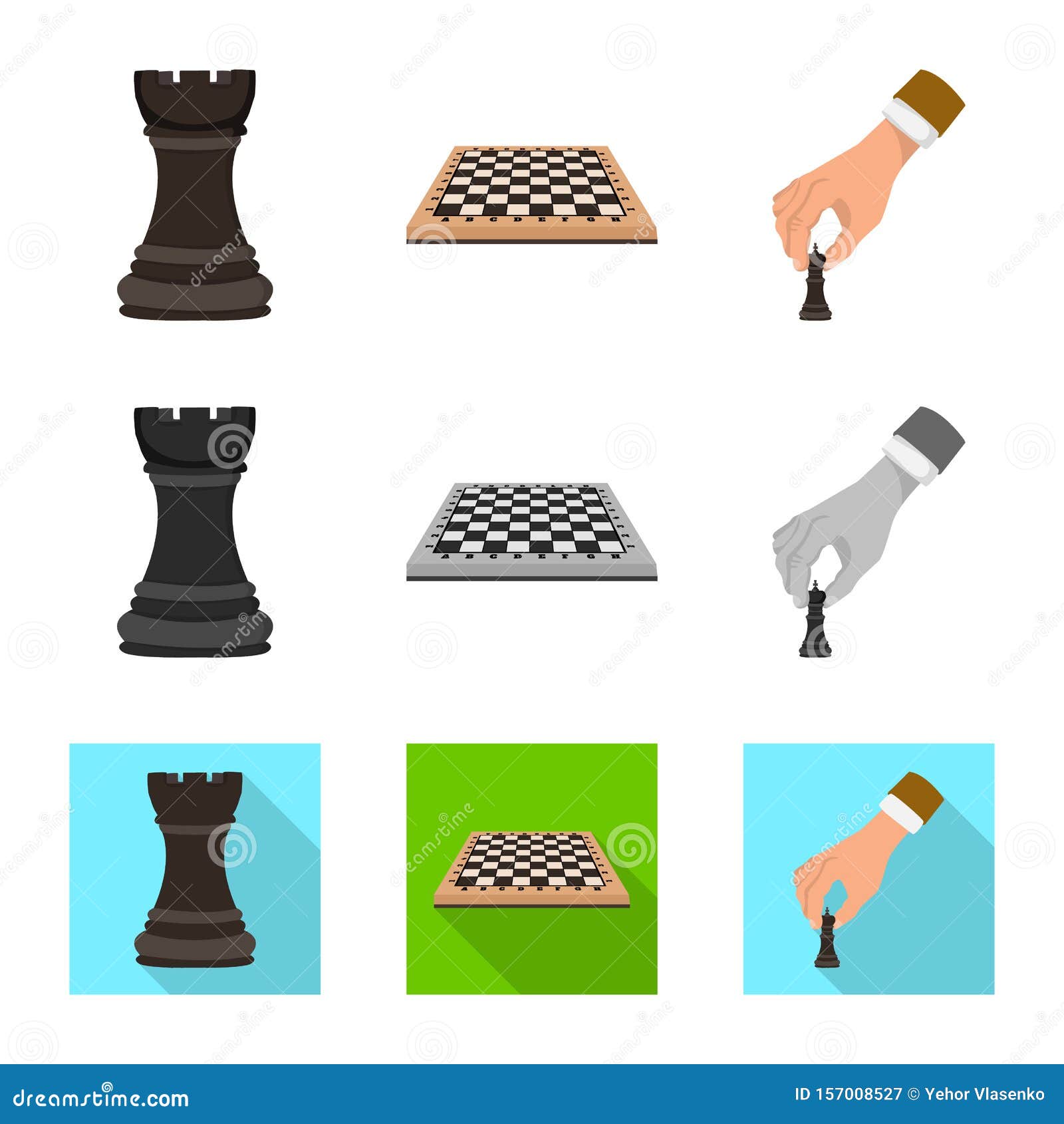 Vector Design of Checkmate and Thin Symbol. Set of Checkmate and Target ...