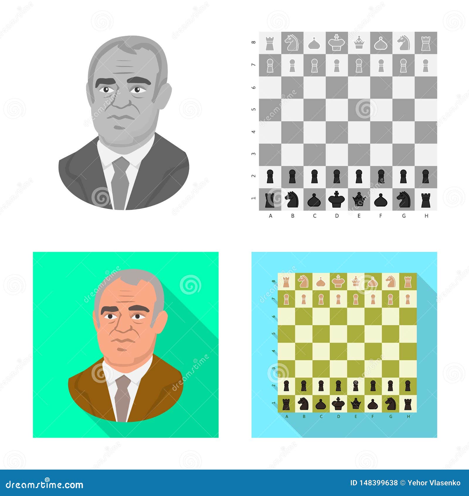 Vector Design of Checkmate and Thin Symbol. Set of Checkmate and Target ...