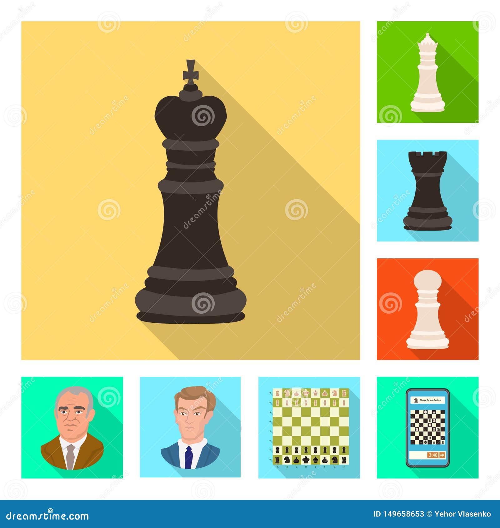 Vector Illustration of Checkmate and Thin Sign. Collection of Checkmate ...