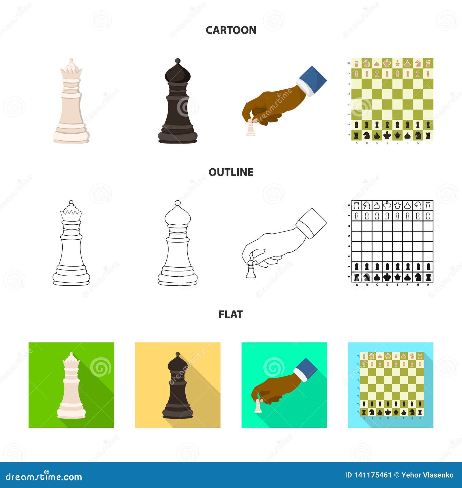 Vector Design of Checkmate and Thin Symbol. Set of Checkmate and Target ...