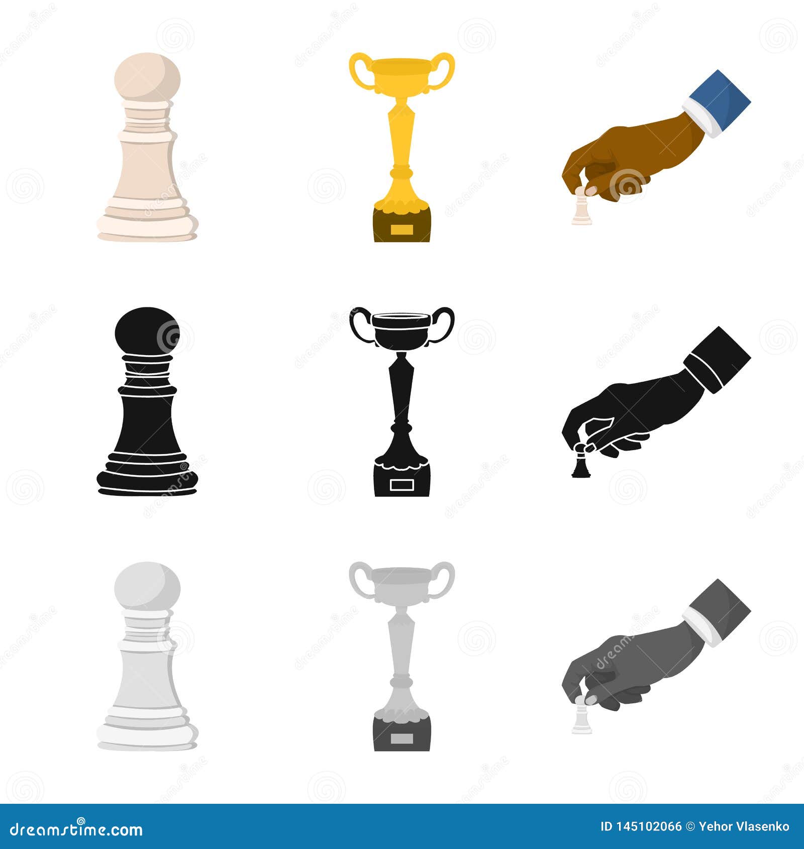 Vector Illustration of Checkmate and Thin Sign. Set of Checkmate and ...