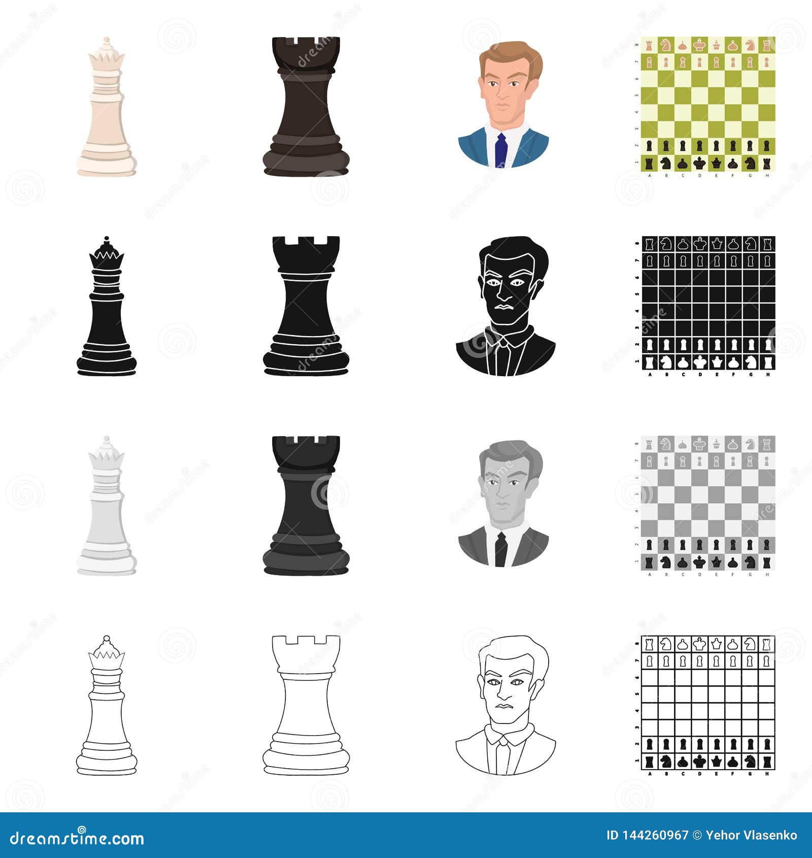 Vector Design of Checkmate and Thin Symbol. Collection of Checkmate and ...