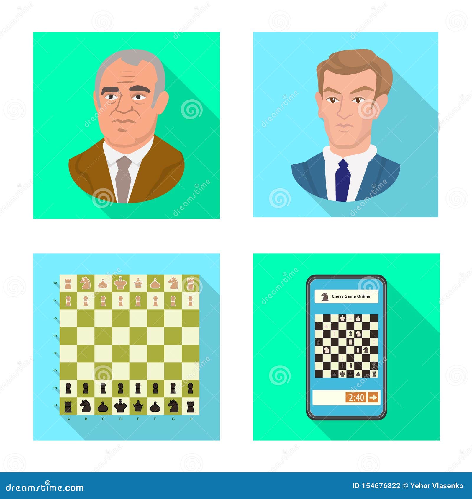 Vector Design of Checkmate and Thin Symbol. Collection of Checkmate and ...