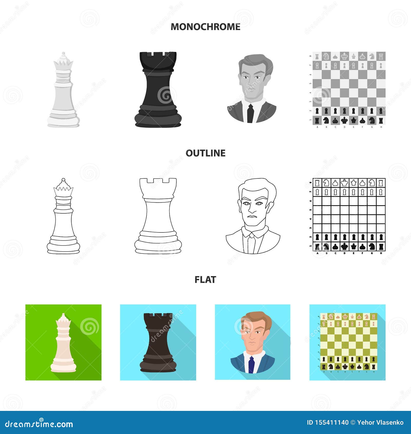 Vector Design of Checkmate and Thin Symbol. Collection of Checkmate and ...