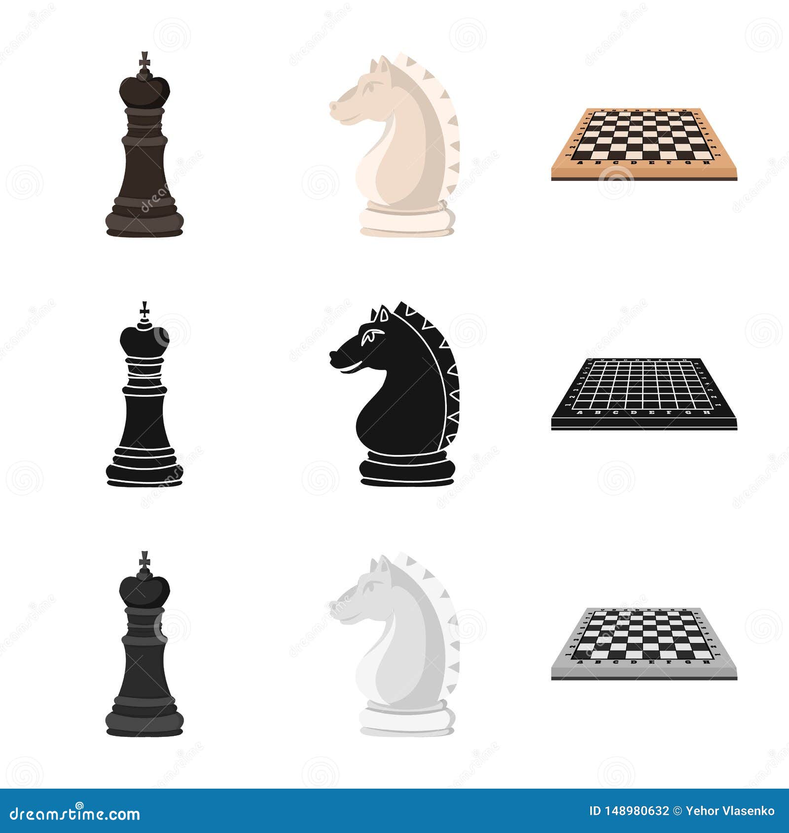 Vector Design of Checkmate and Thin Symbol. Collection of Checkmate and ...