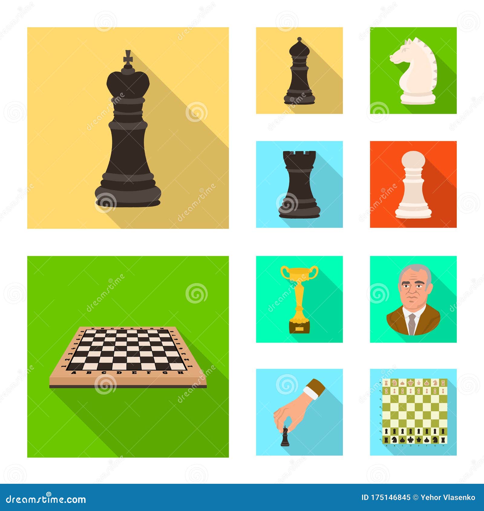 Vector Illustration of Checkmate and Thin Symbol. Set of Checkmate and ...