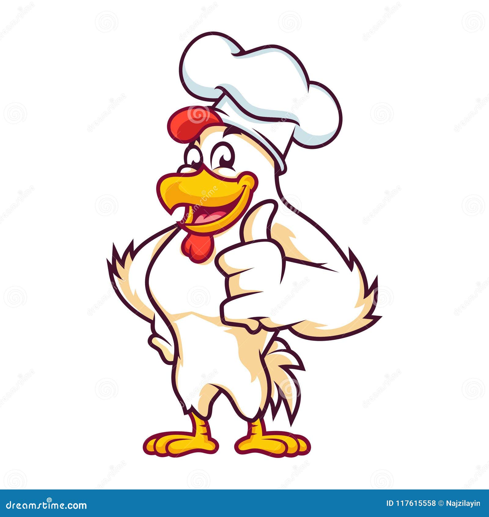 Chef Chicken Thumb Up Version Stock Vector - Illustration of chicken ...