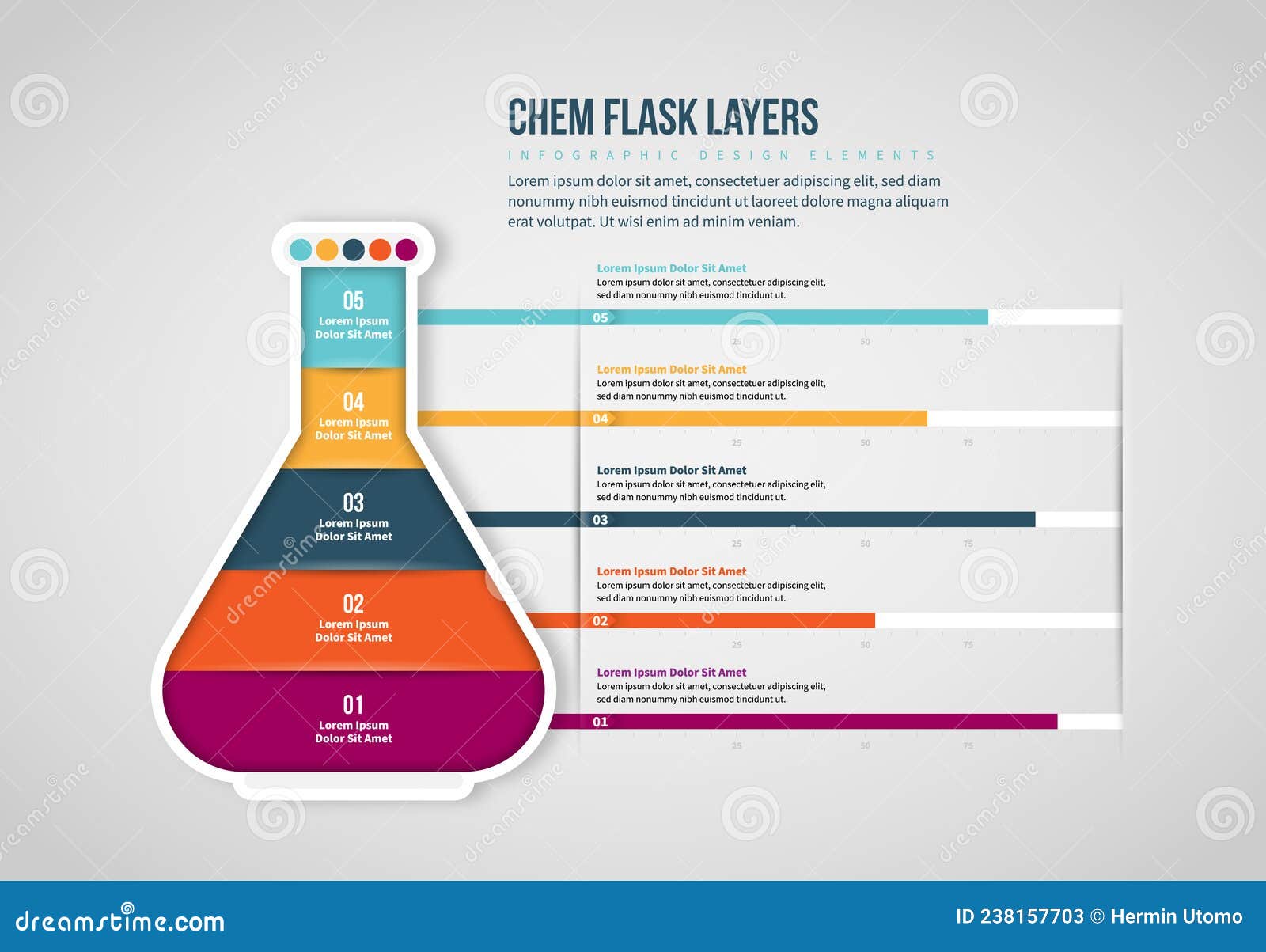 Chem Flask Layers Infographic Stock Vector - Illustration of graphical ...