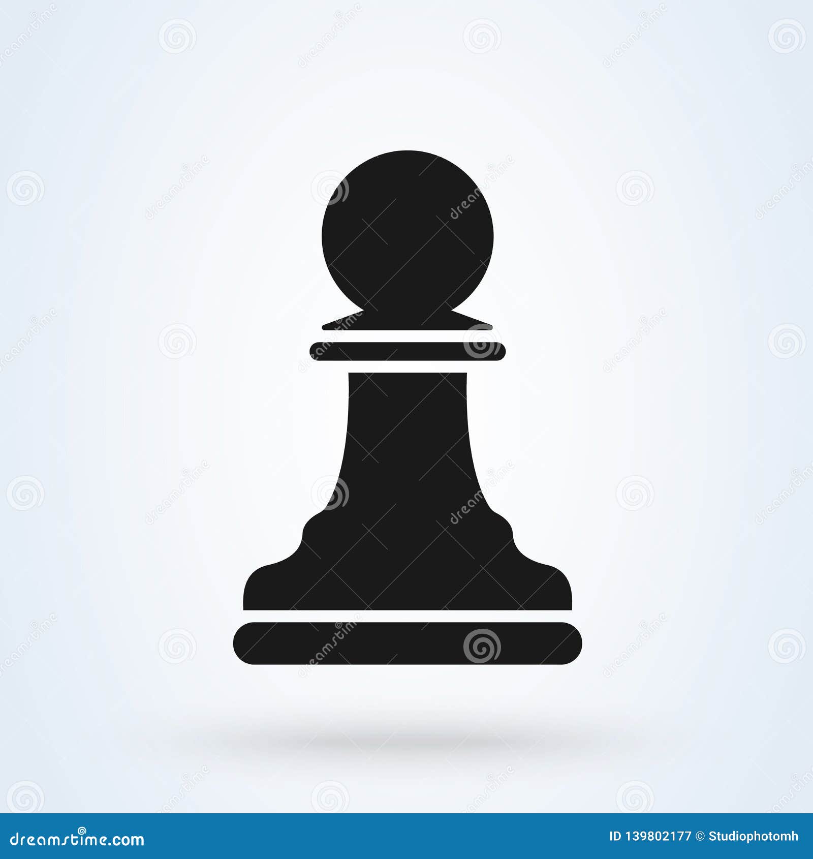 Vector Illustration of Chess Pawn Icon Black Stock Vector ...