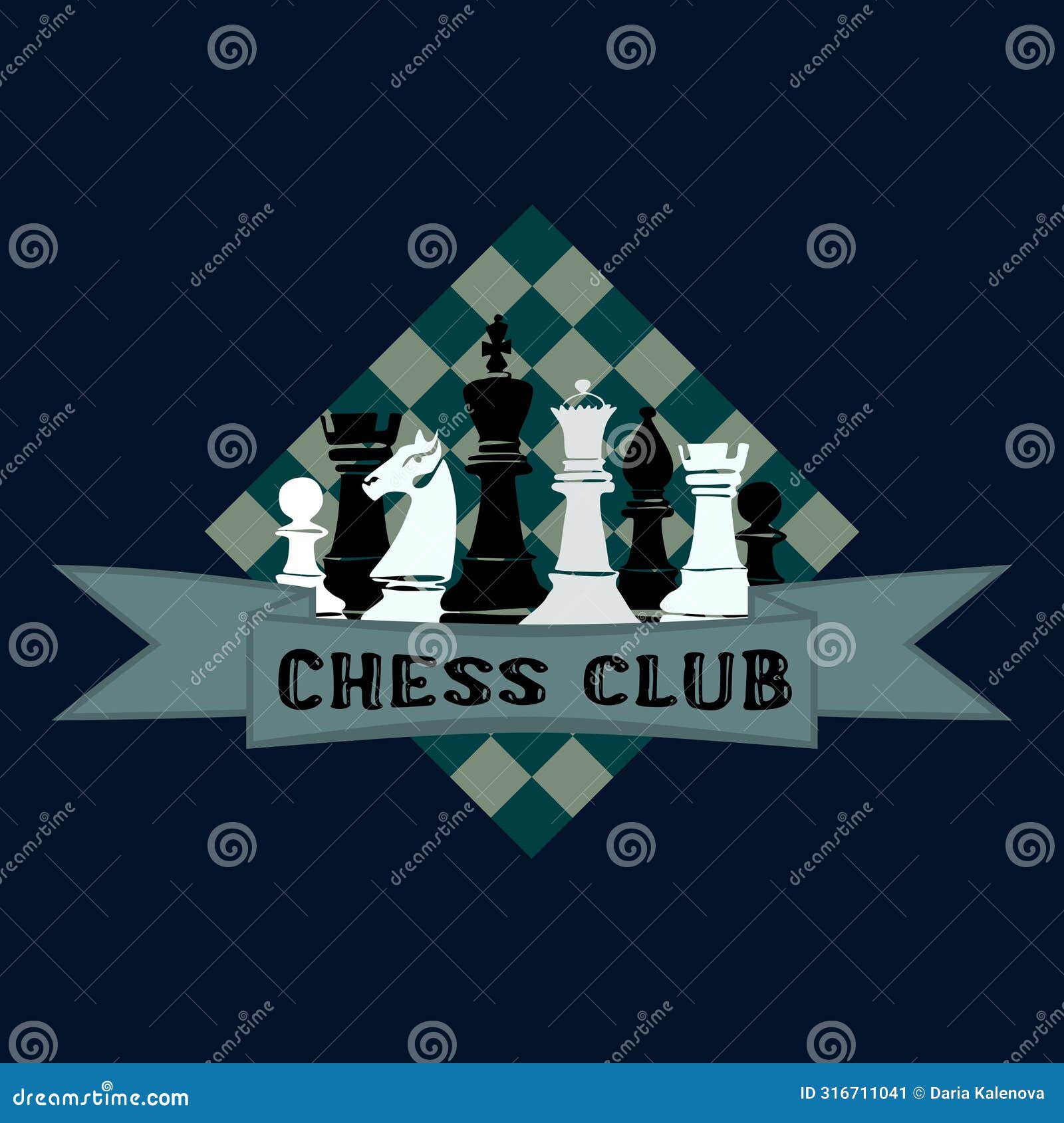 Vector Illustration Chess Background. Flyer Design for Chess Tournament ...