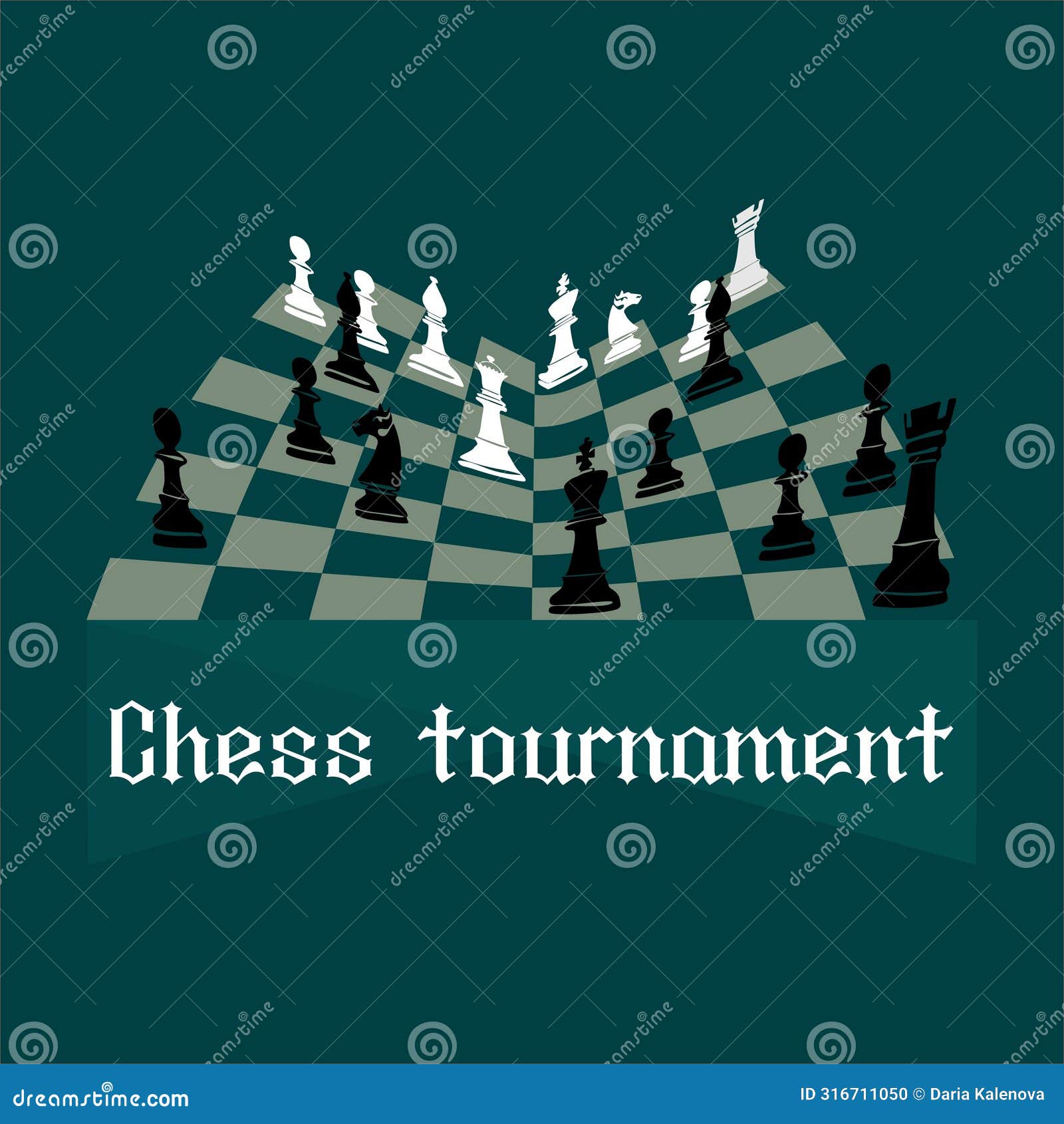 Vector Illustration Chess Background. Flyer Design for Chess Tournament ...