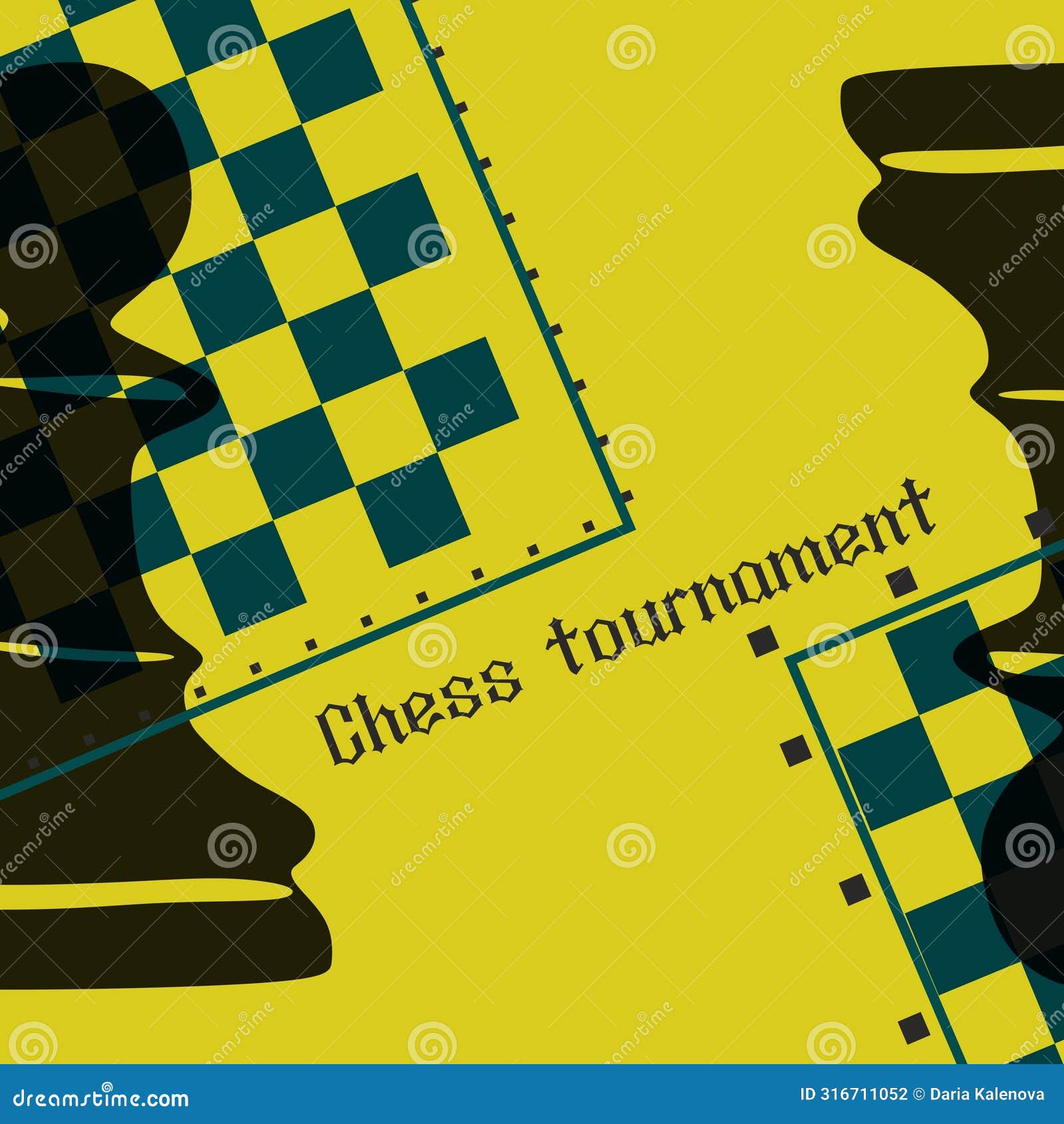 Vector Illustration Chess Background. Flyer Design for Chess Tournament ...