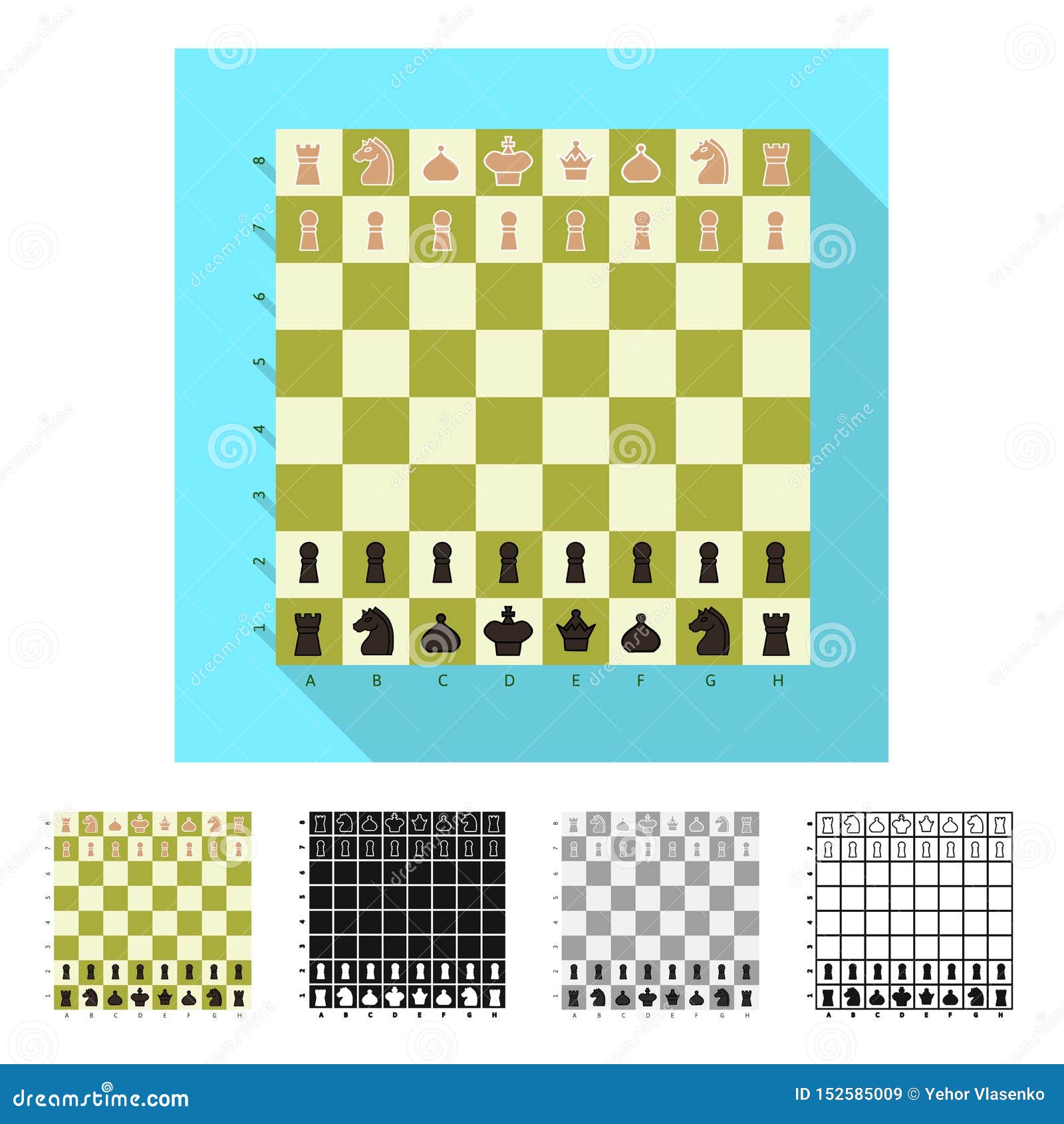 Vector Illustration of Chessboard and Board Symbol. Collection of ...
