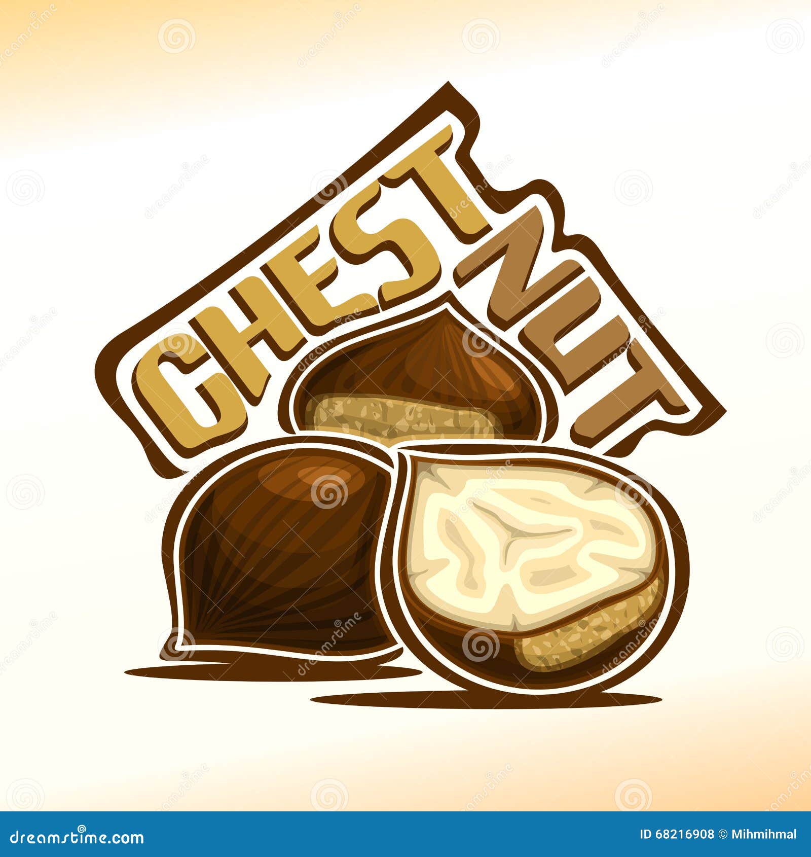 Vector Illustration of Chestnut Stock Vector - Illustration of abstract ...
