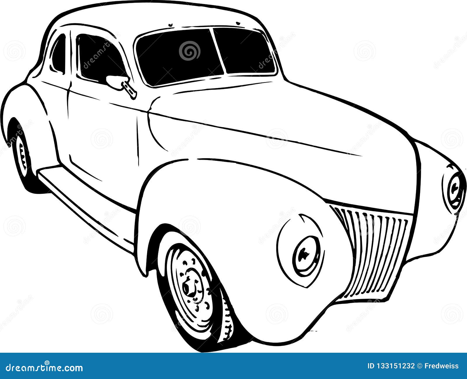 Chevy Coupe Illustration Cartoon Vector | CartoonDealer.com #133163225